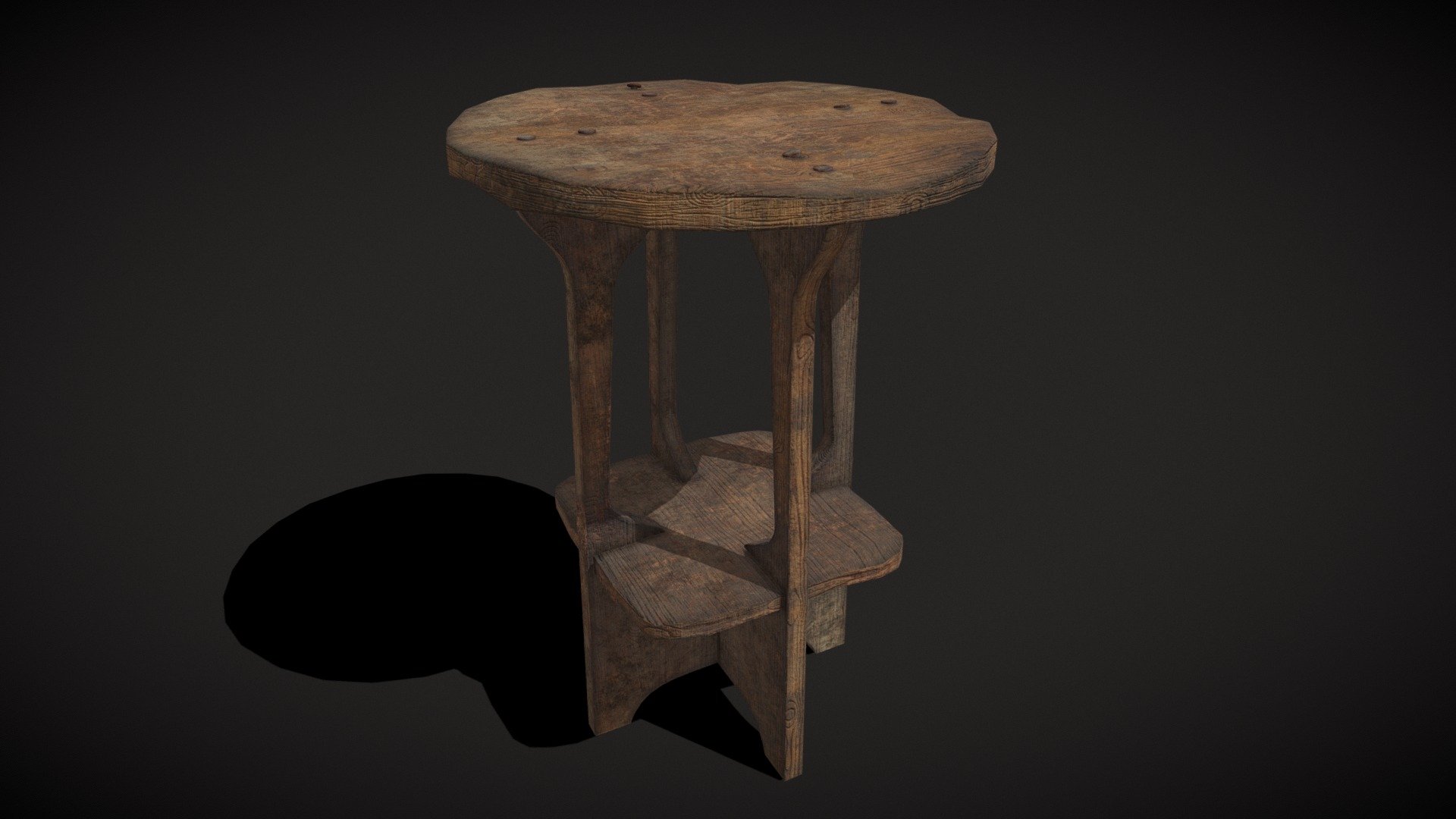 Rustic_Medieval_End_Table_FBX - Buy Royalty Free 3D model by ...