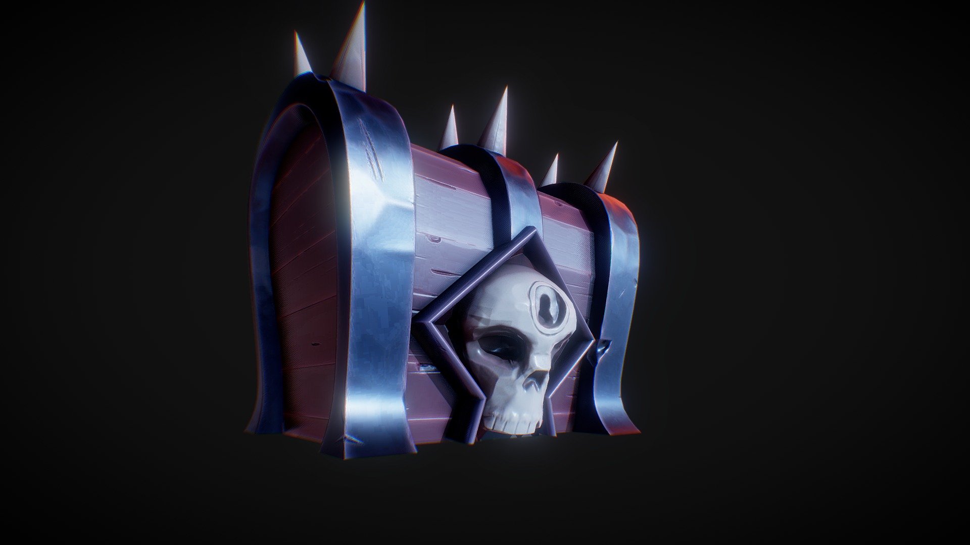 Skull Chest - Game Prop - 3D model by The_Reneedo [0615dfe] - Sketchfab