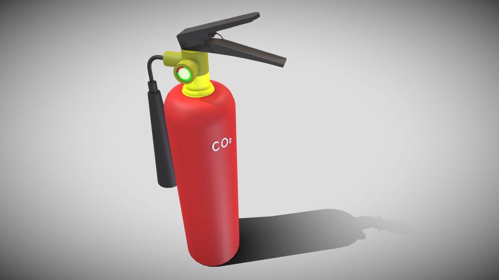 Carbon dioxide fire extinguisher - 灭火器 CO2 - Download Free 3D model by ...