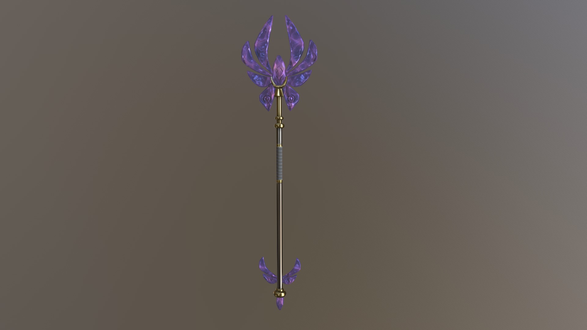Low Poly Crystallised Staff - 3D model by Adrian Jones (@AdrianJones ...