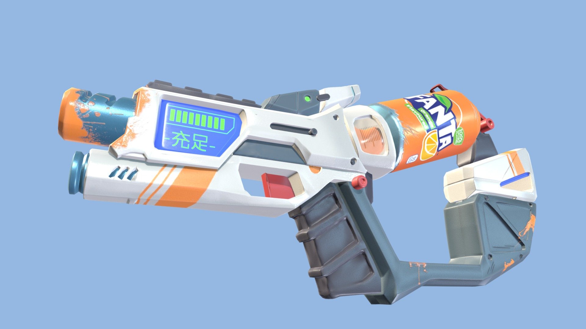 Fanta Gun - 3D model by salamandamp3 [0619904] - Sketchfab