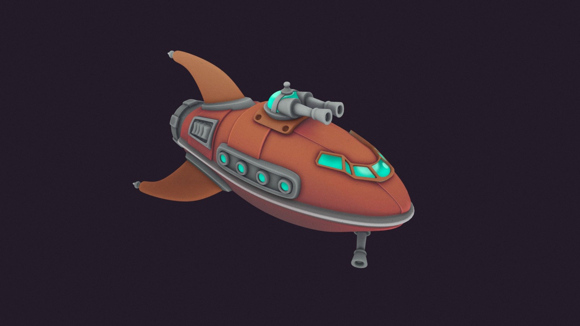 Galactic Defenders - Gunship - 3D model by Renham - Camilo Rojas ...