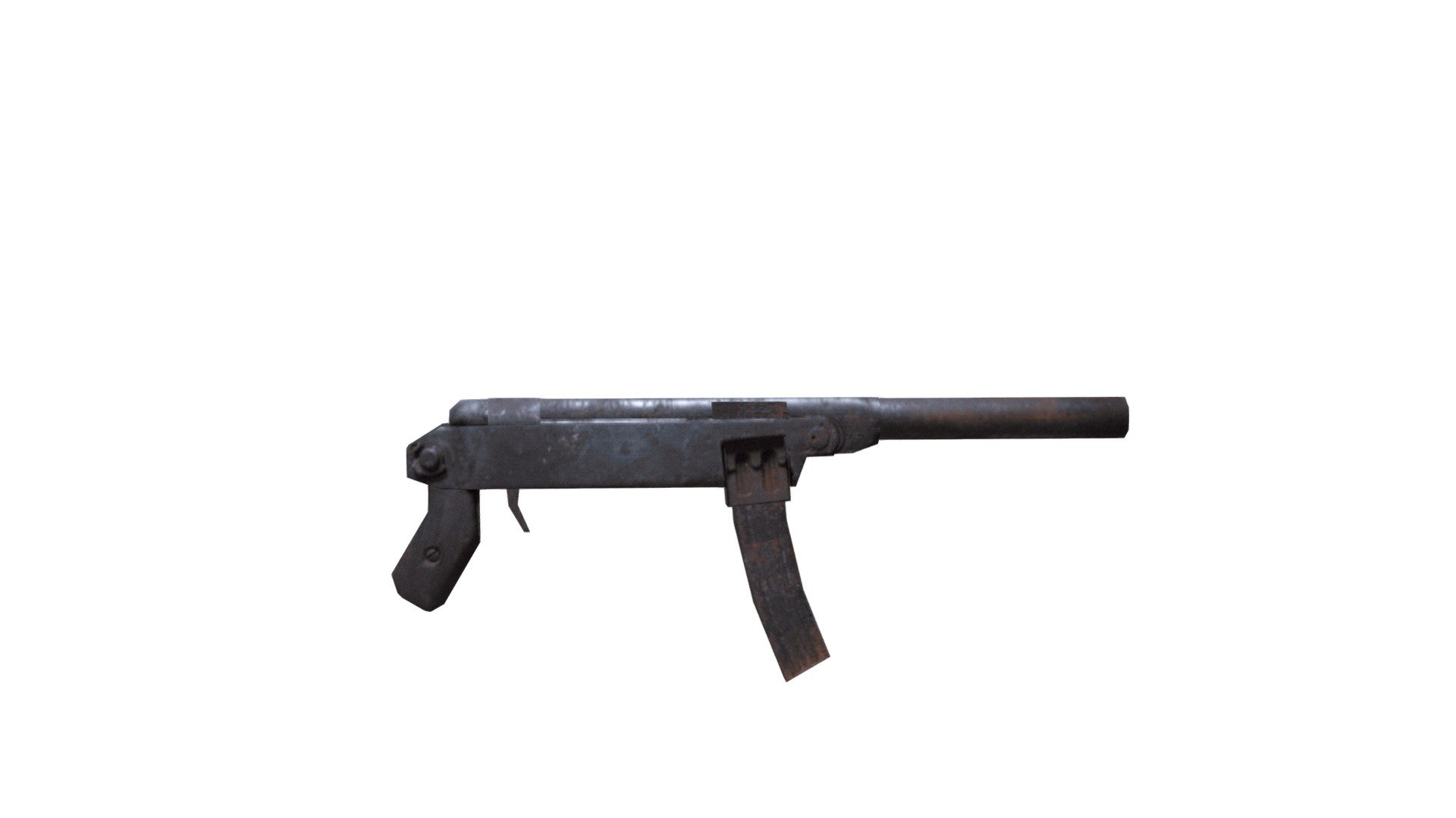 PSX rusty submachine gun (Hand made) - 3D model by Tijilo dev (@Tijilo ...