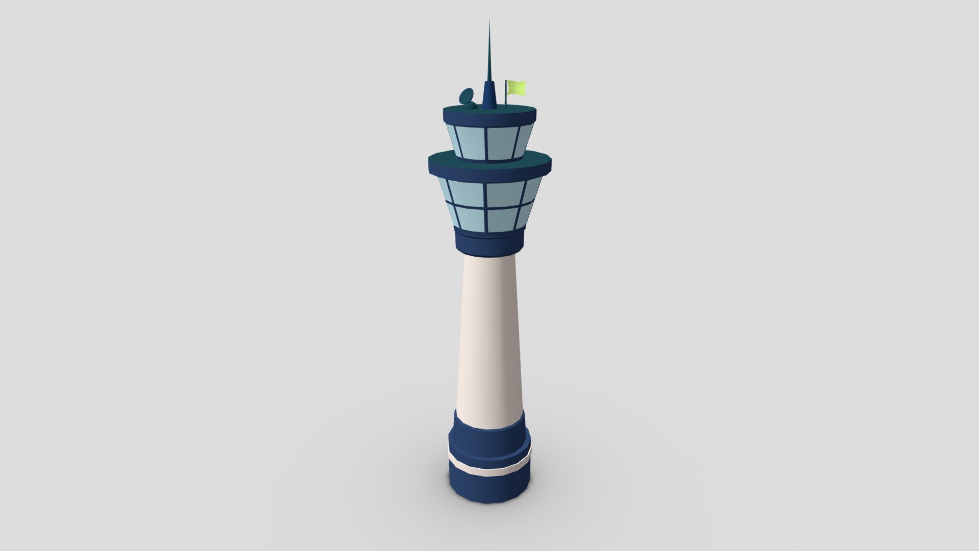 Low poly Airport Control Tower - Download Free 3D model by assetfactory [0620e81] - Sketchfab
