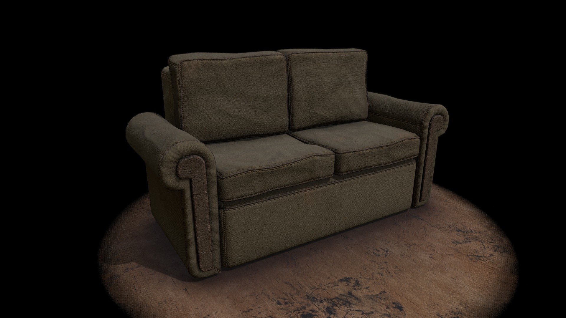 Cozy couch (Post-apocalypse) - Download Free 3D model by Alexander ...