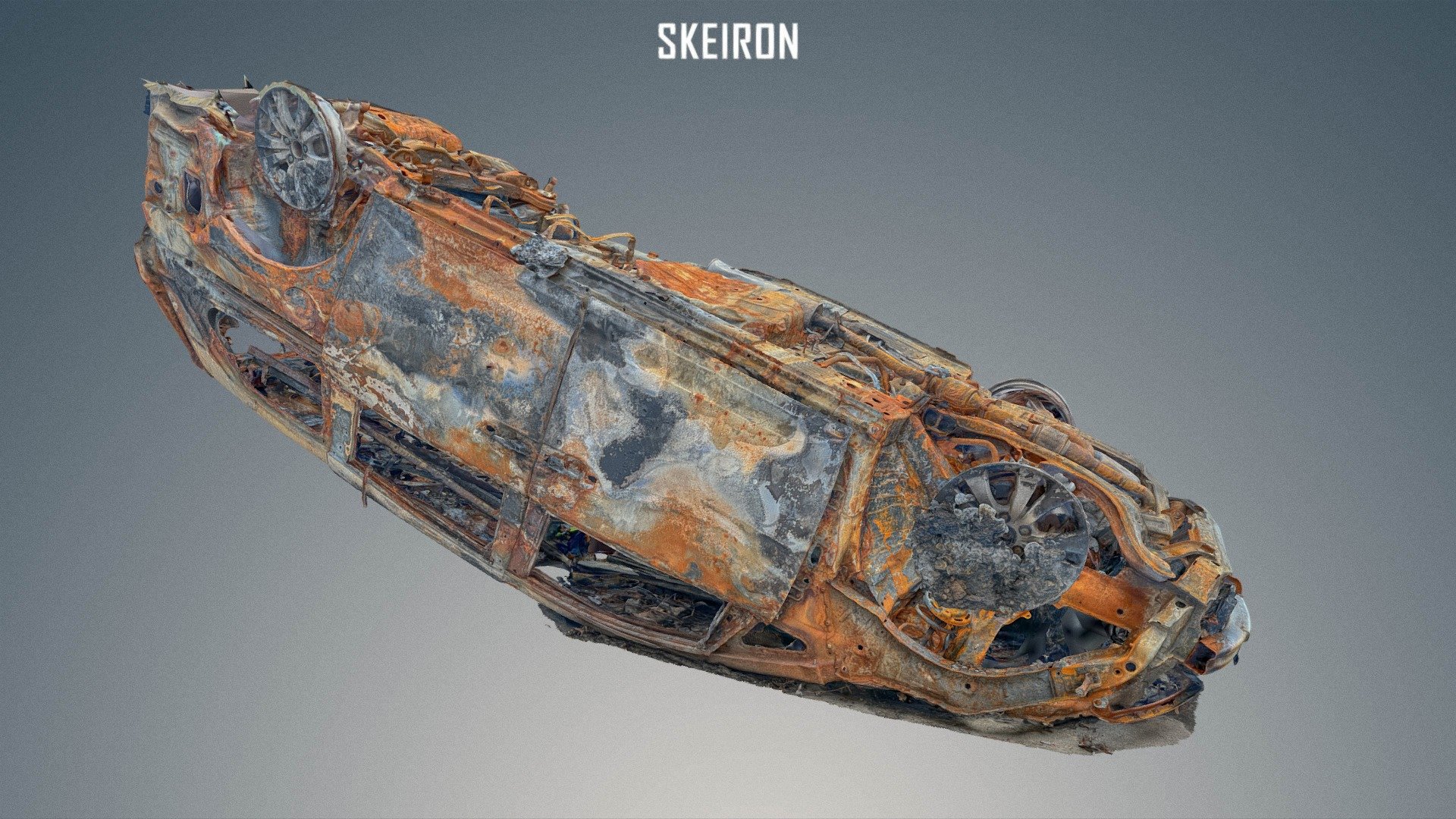 Сivilian car burned down - 3D model by SKEIRON [0629cd0] - Sketchfab