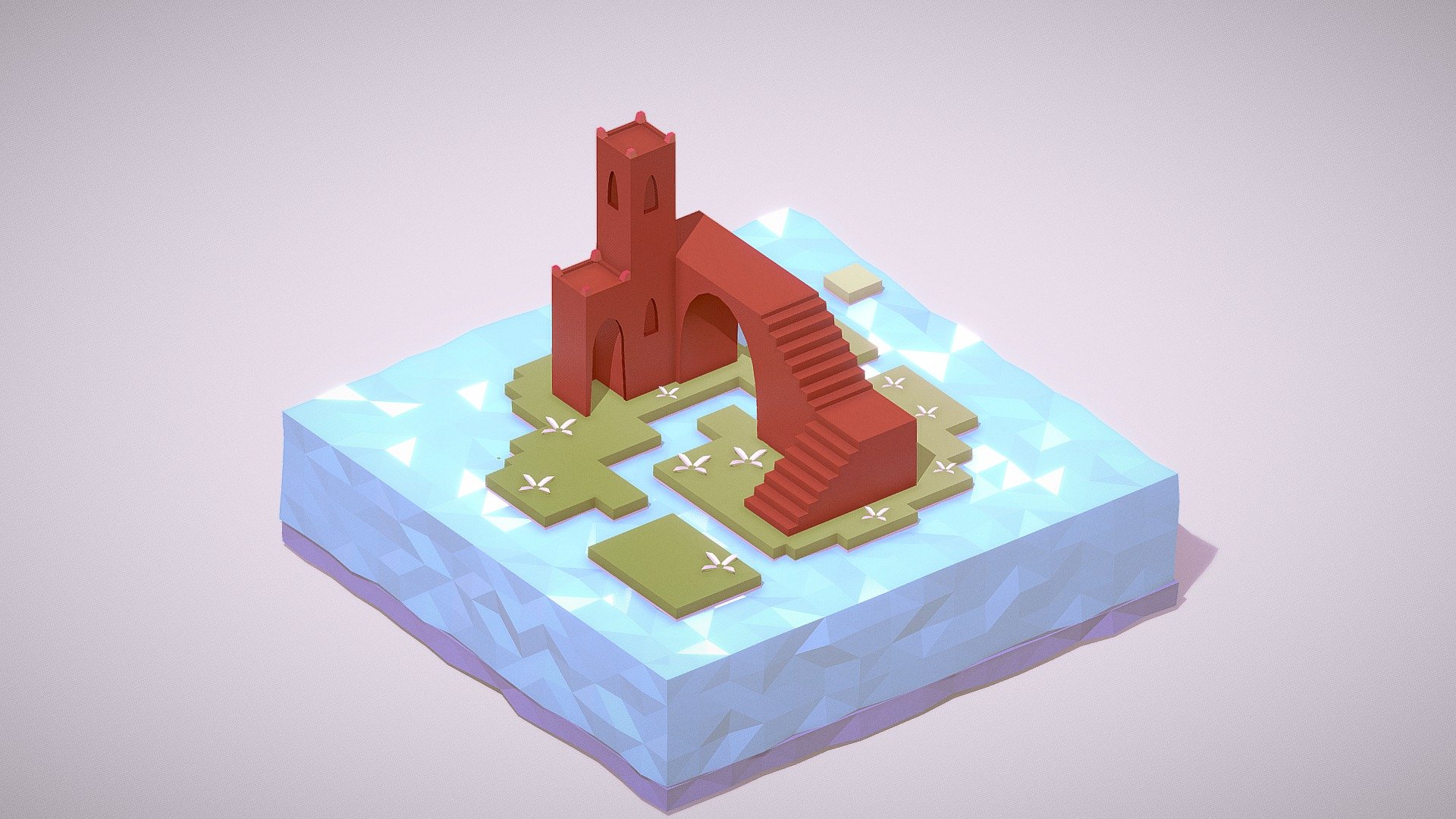 Abstract isometric Castle - 3D model by N1x [062d540] - Sketchfab