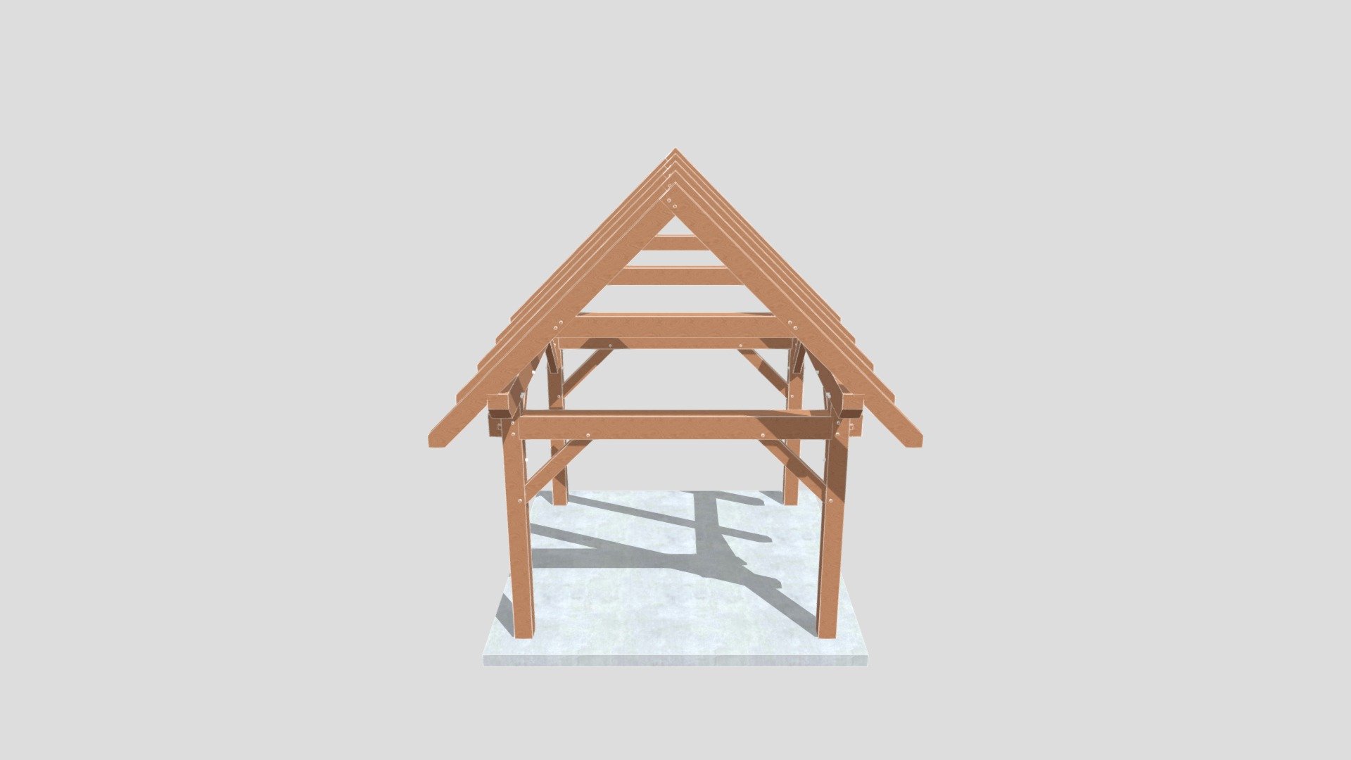 12x12 Timber Frame (2520) - 3D model by BIGWOOD [062f2ef] - Sketchfab