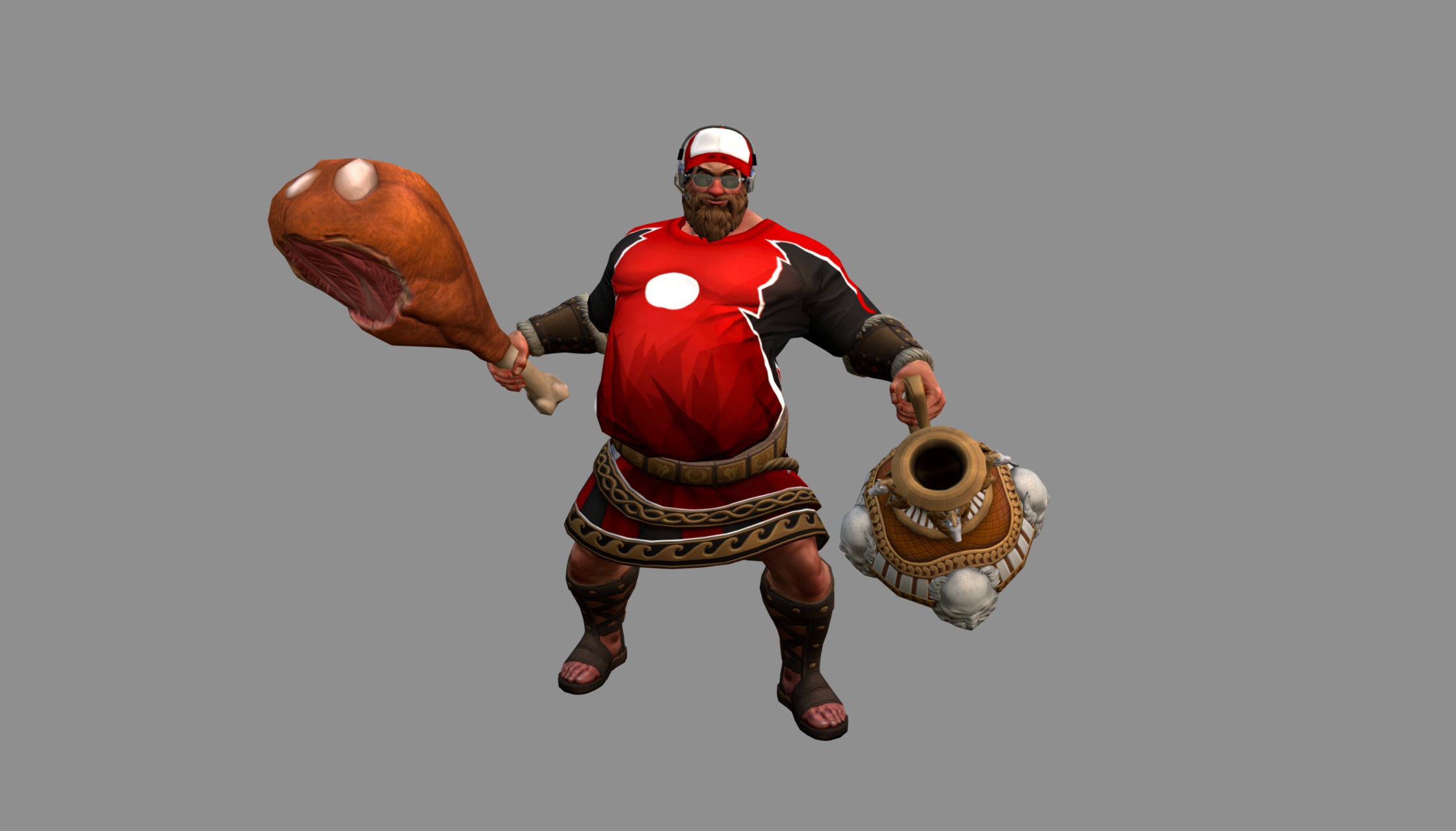 Bacchus V2 Skin 4 Rig Sober Idle Animation 3d Model By Nvixen