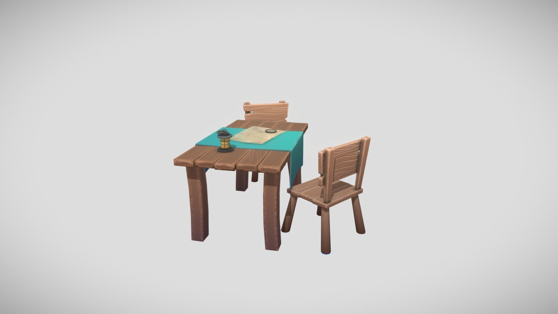 Stylized Table with Map - Download Free 3D model by pau.raurellgomis ...