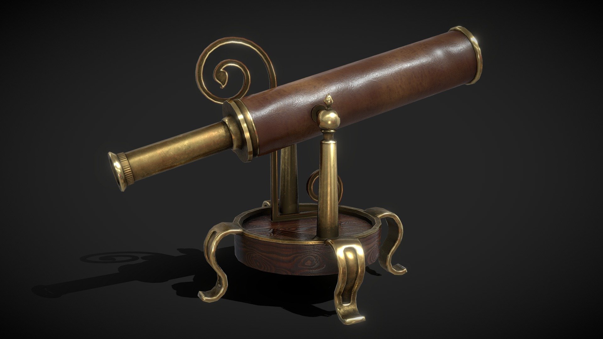 Vintage Telescope - low poly - Buy Royalty Free 3D model by Karolina ...