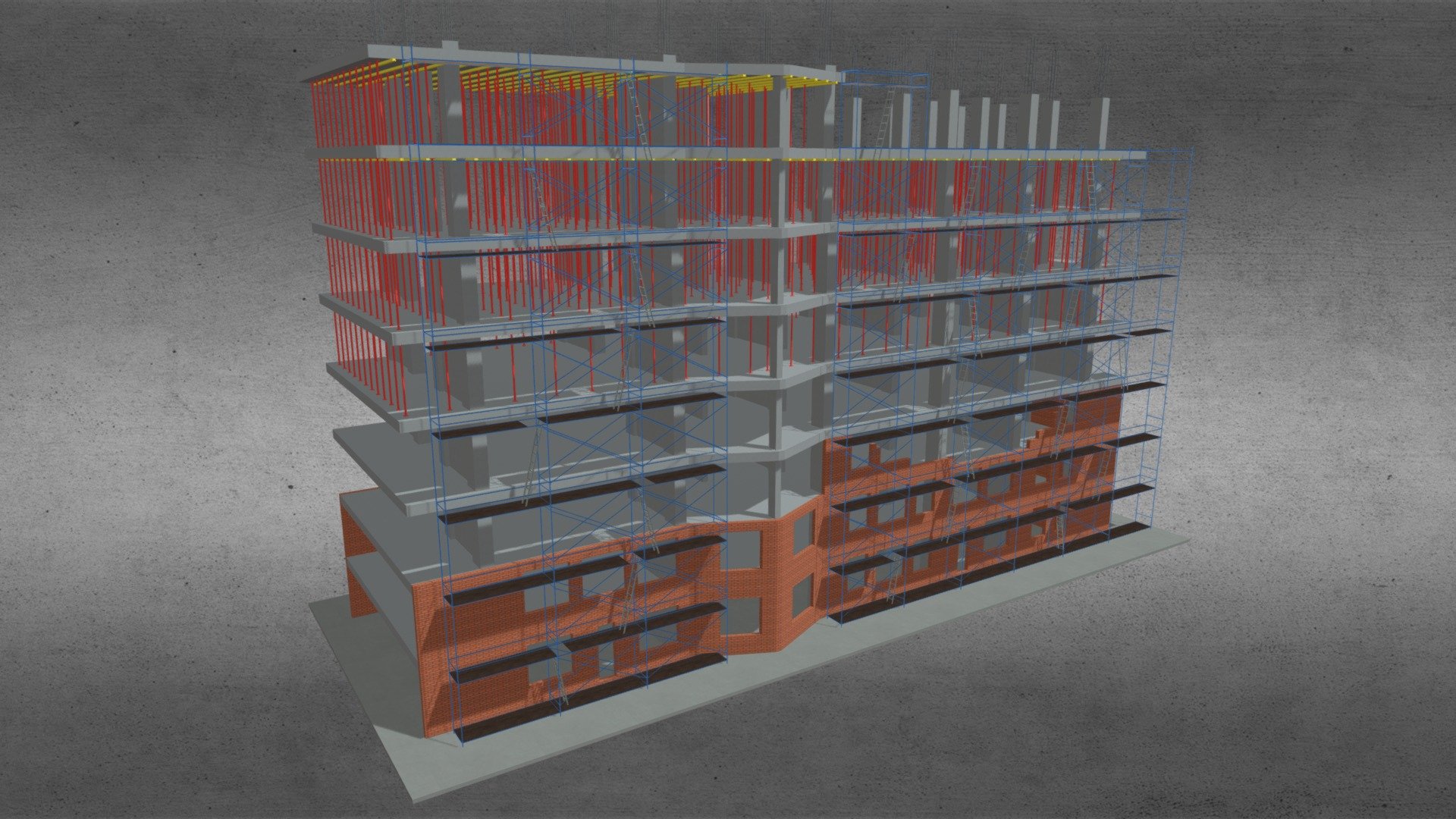 Under Construction Building 01 - 3D model by nuralam018 [06427d0 ...