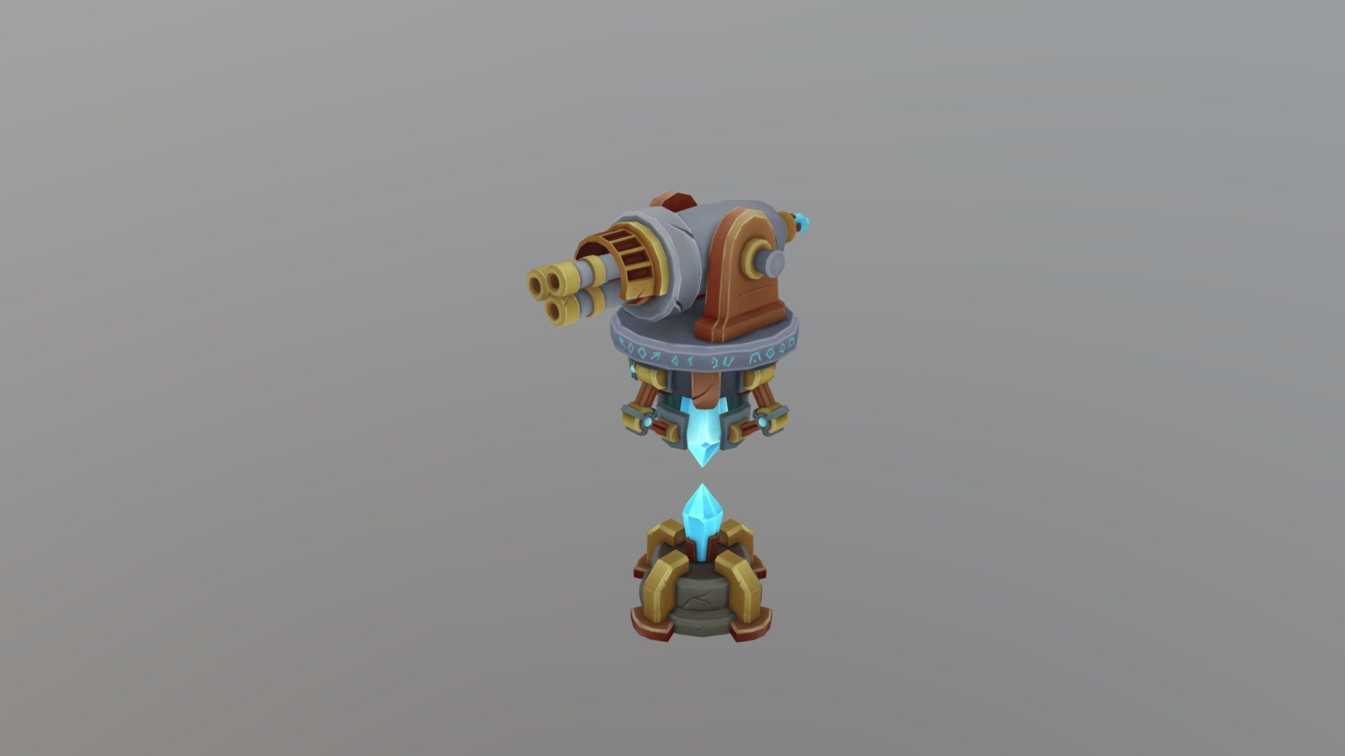 CGMA create stylized game assets week 4: Turret - 3D model by East ...