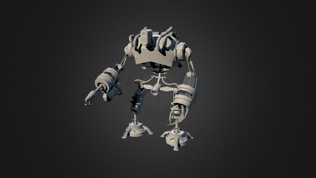 Giant Fighter Robot - 3D model by wessel.huizenga [0653fea] - Sketchfab
