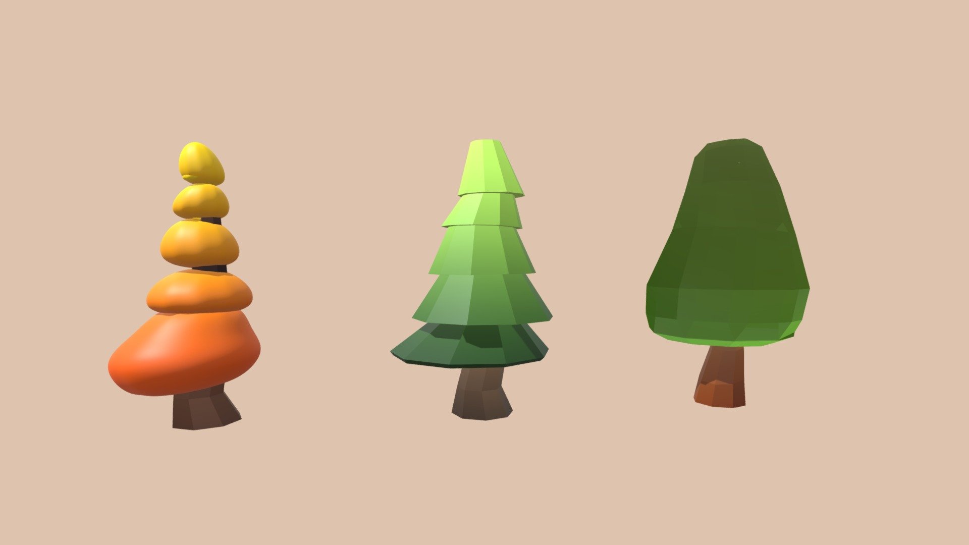 Low poly trees - 3D model by szuchinw [0655c92] - Sketchfab