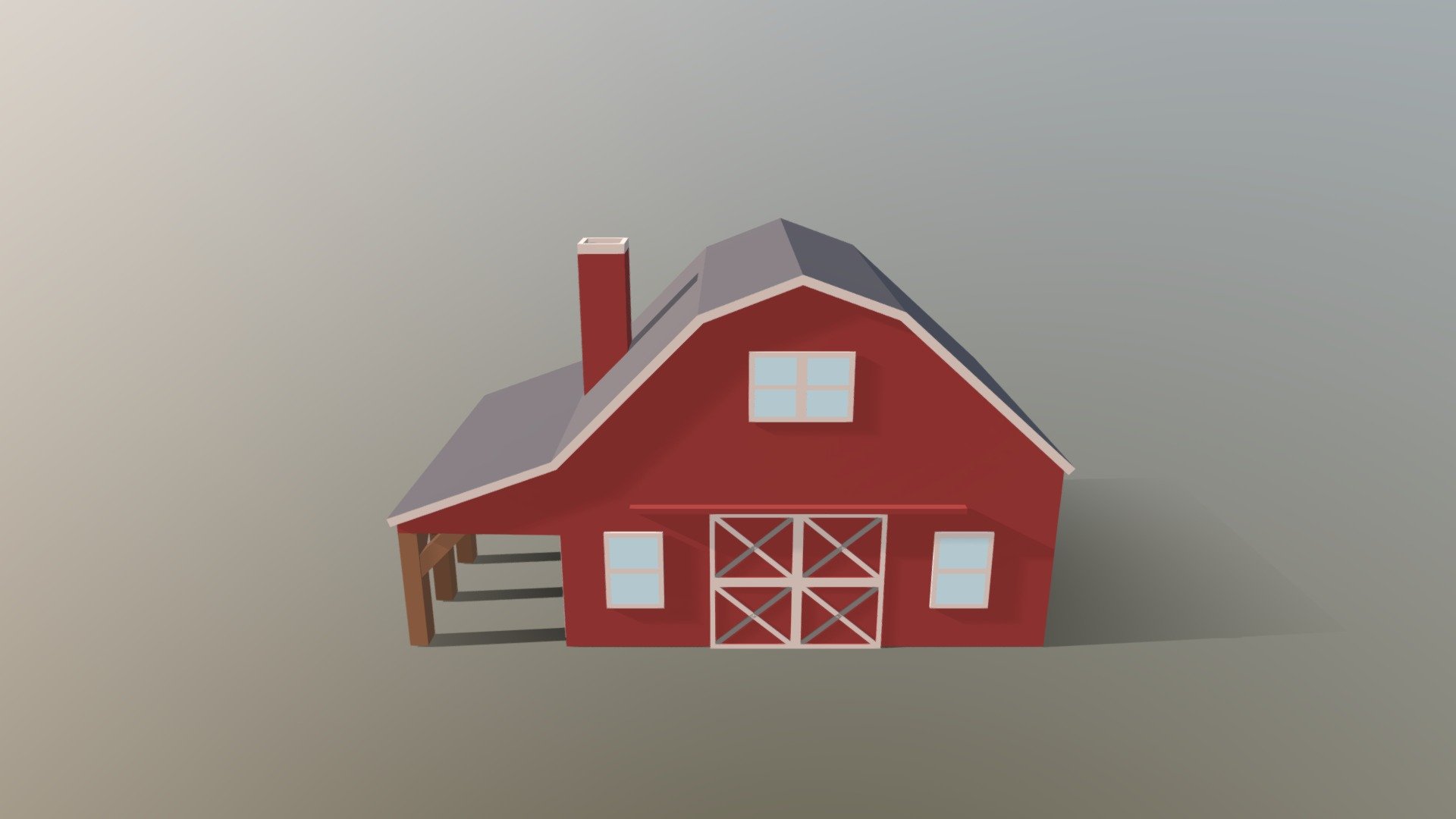 Barn - Low Poly - 3D model by guilherme.chavao [0658412] - Sketchfab