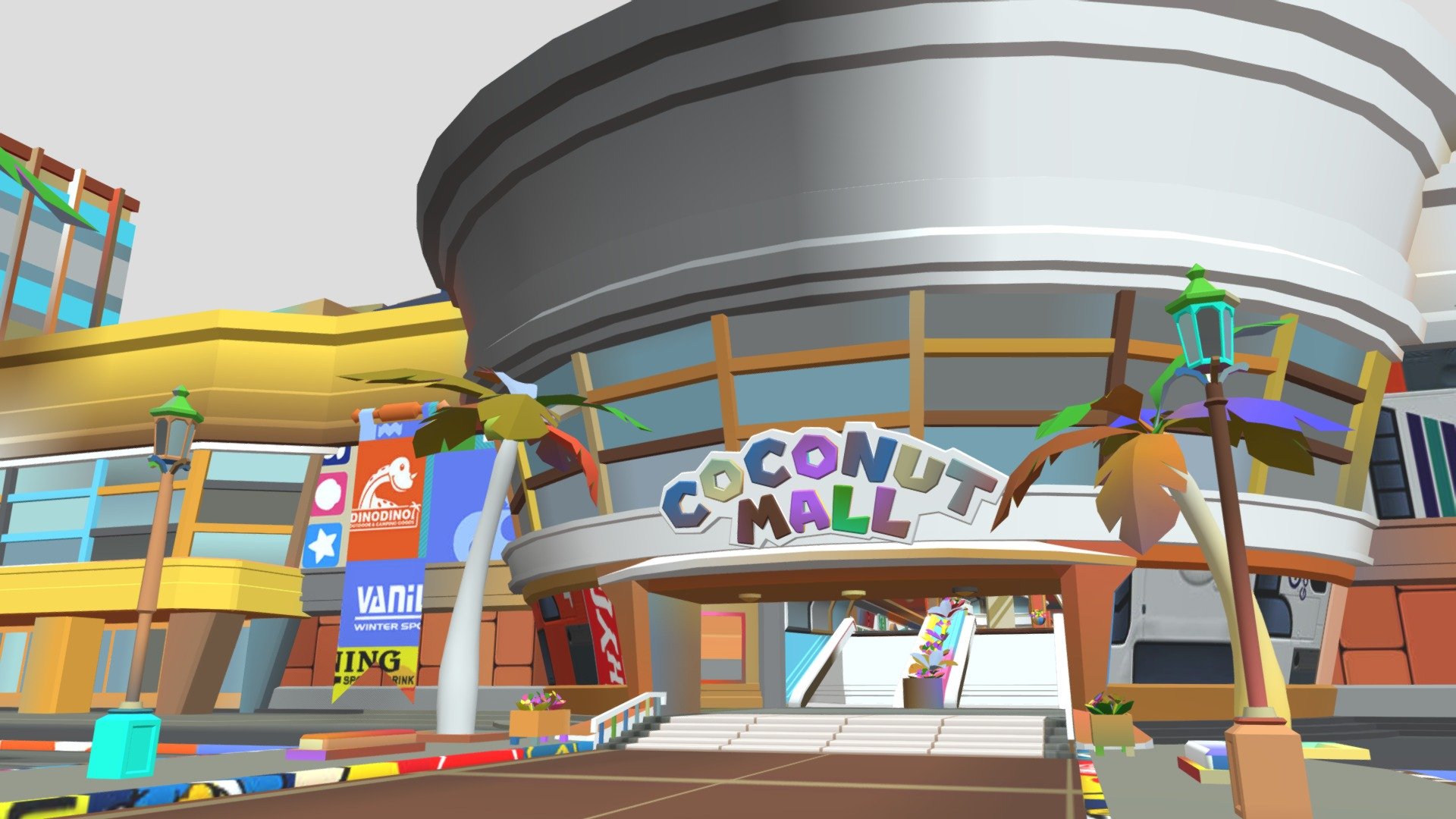 Wii Coconut mall - Download Free 3D model by calebpointer ...