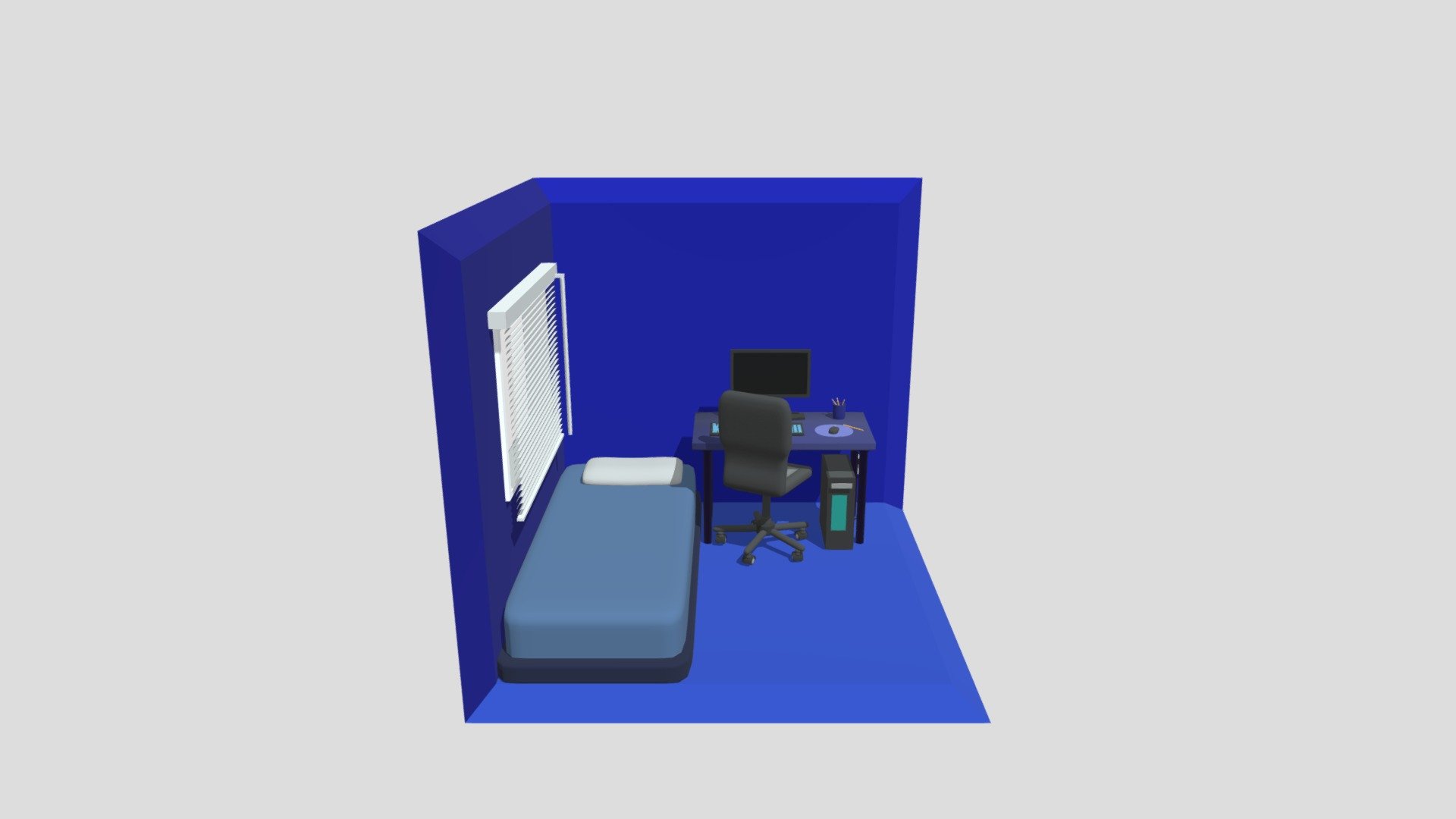 Blue Room - Download Free 3D model by ComputerCat (@ComputerCats ...