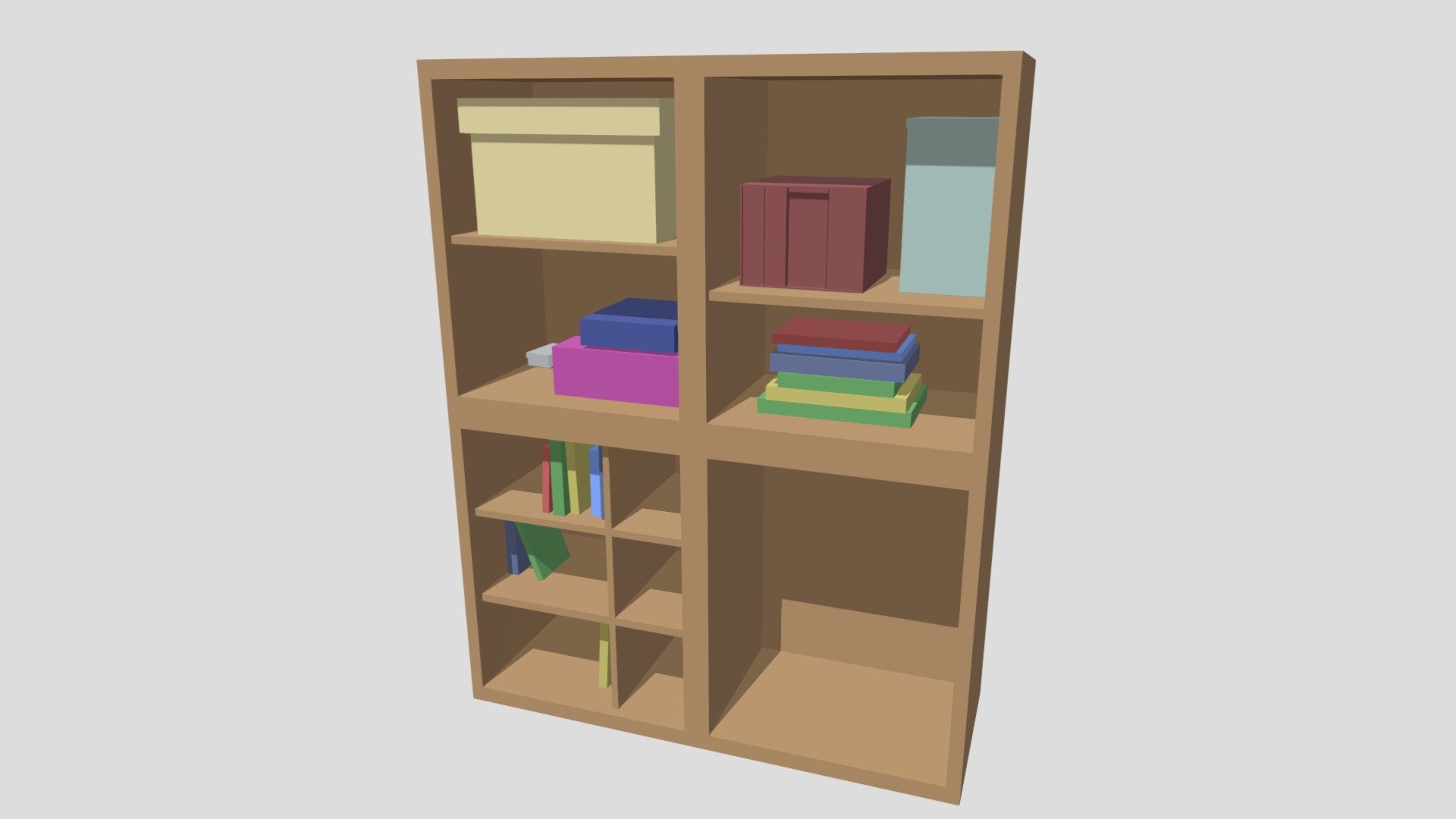 bookcase - 3D model by Fiar [065ecd5] - Sketchfab