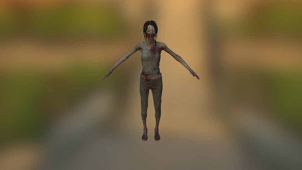 Zombie Female - 3D model by ssaraksh [065f0cd] - Sketchfab