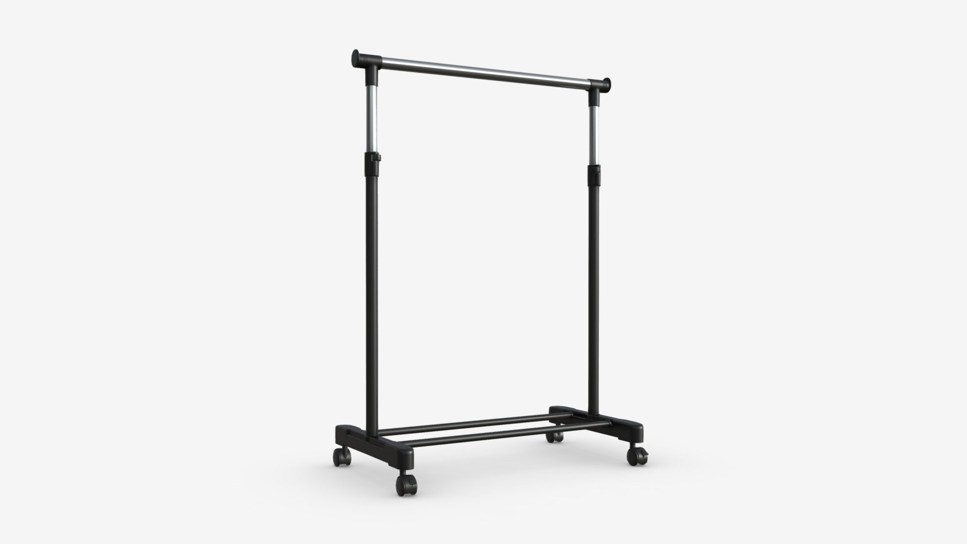 Adjustable Rolling Clothes Hanger - Buy Royalty Free 3D model by ...
