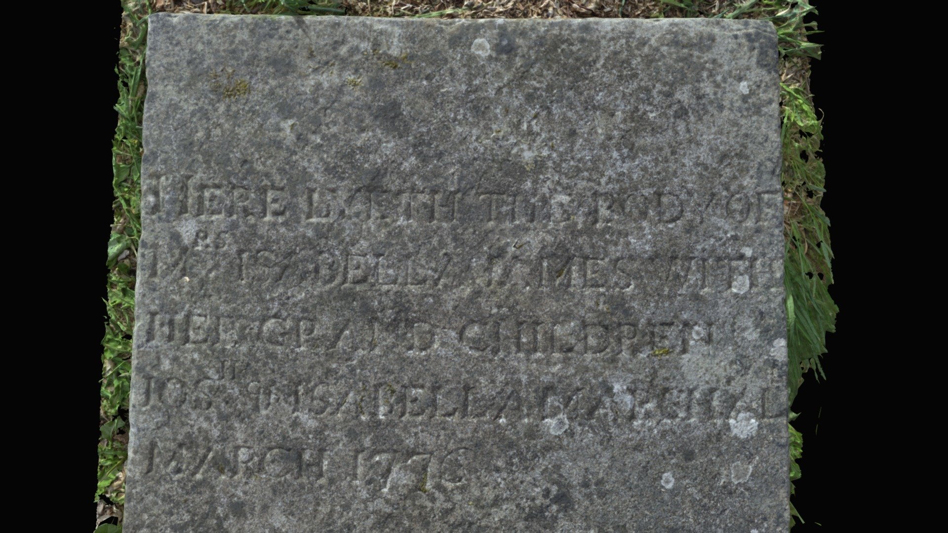 Isabella James nee Russell Grave-Stone Birr - Download Free 3D model by ...