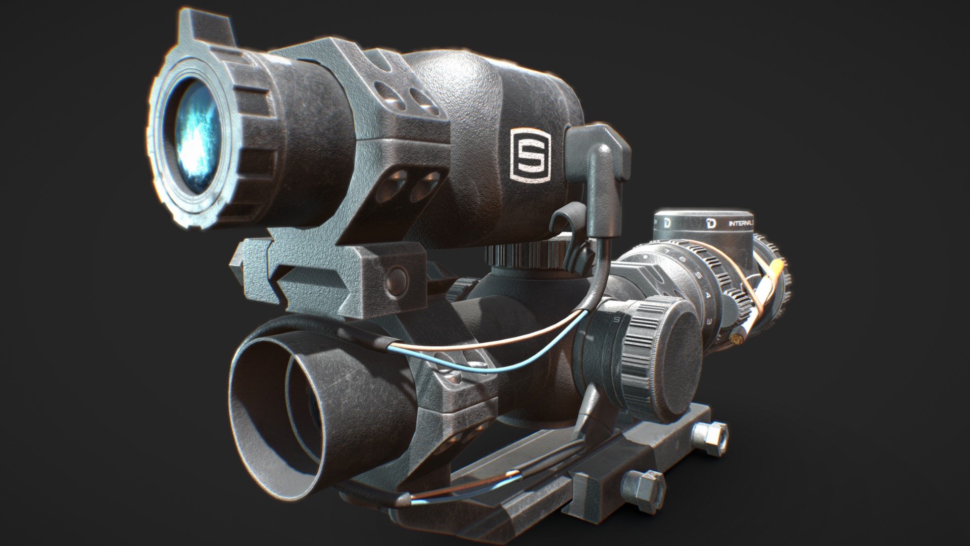 Sector Optics Riflescope & G1T3 Thermal Imager - Download Free 3D model ...