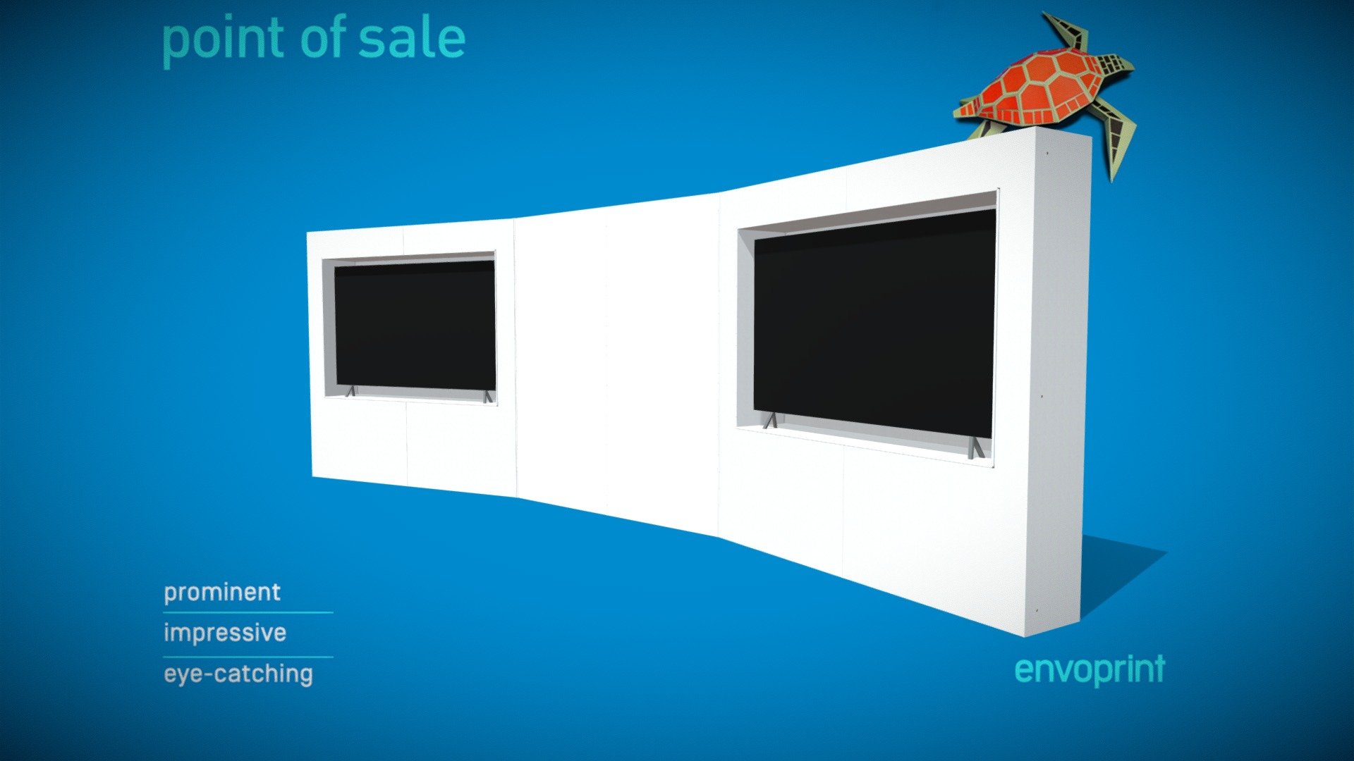 Procurement Headline Stand twin TV - 3D model by envoprint ...