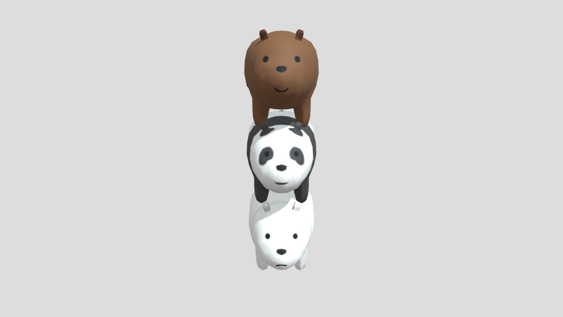 Bear Stack (We Bare Bears) - Download Free 3D model by chicosantossaraiva [066c1c8] - Sketchfab