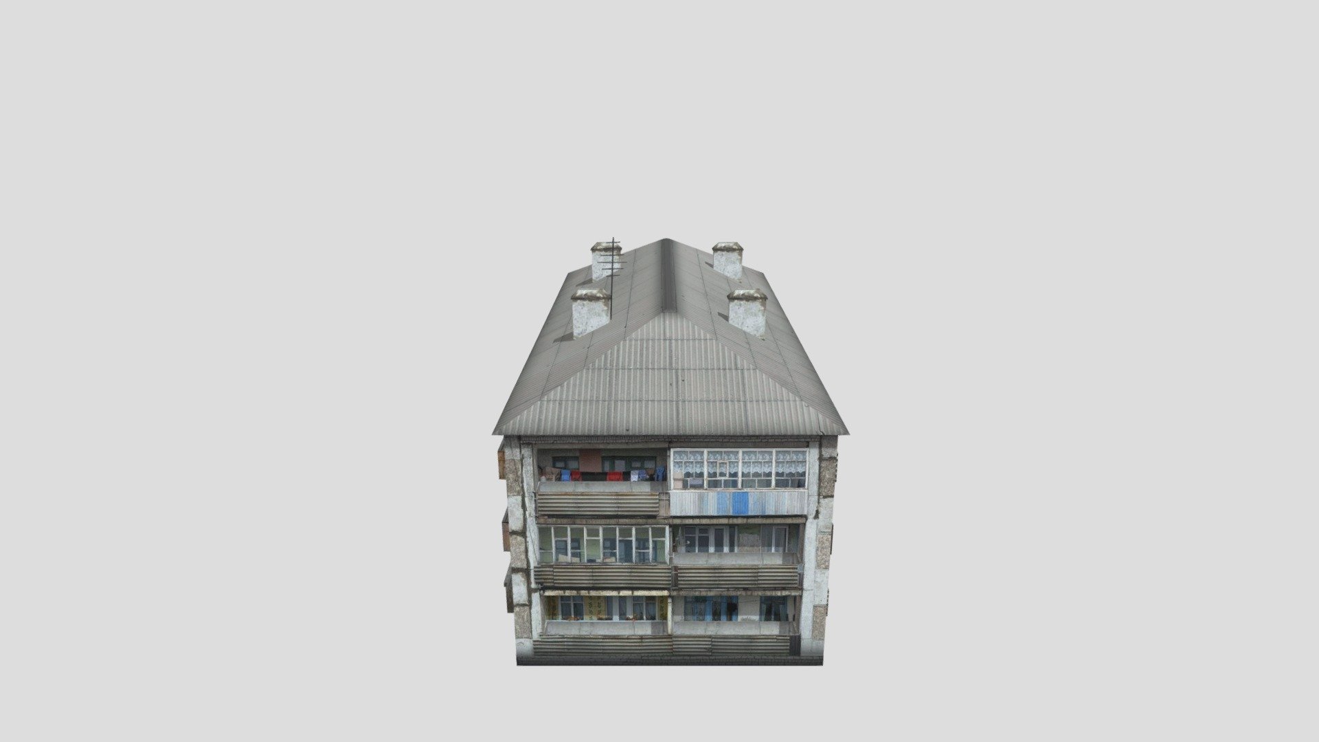 Three-storey House - 3D model by Dieseserses [066e7c9] - Sketchfab