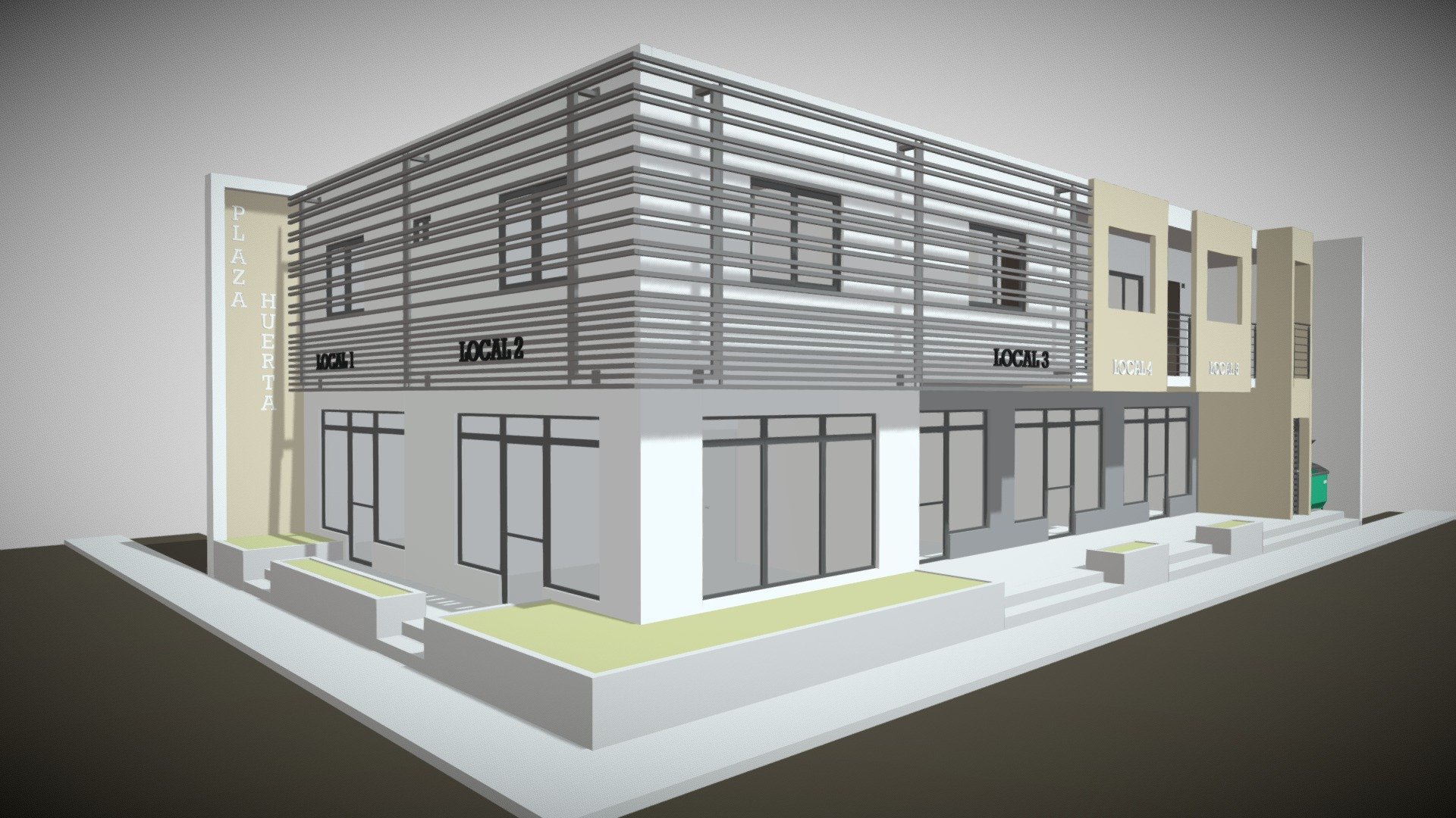 Edificio de Uso Mixto - 3D model by Gerardo08 [0670c90] - Sketchfab