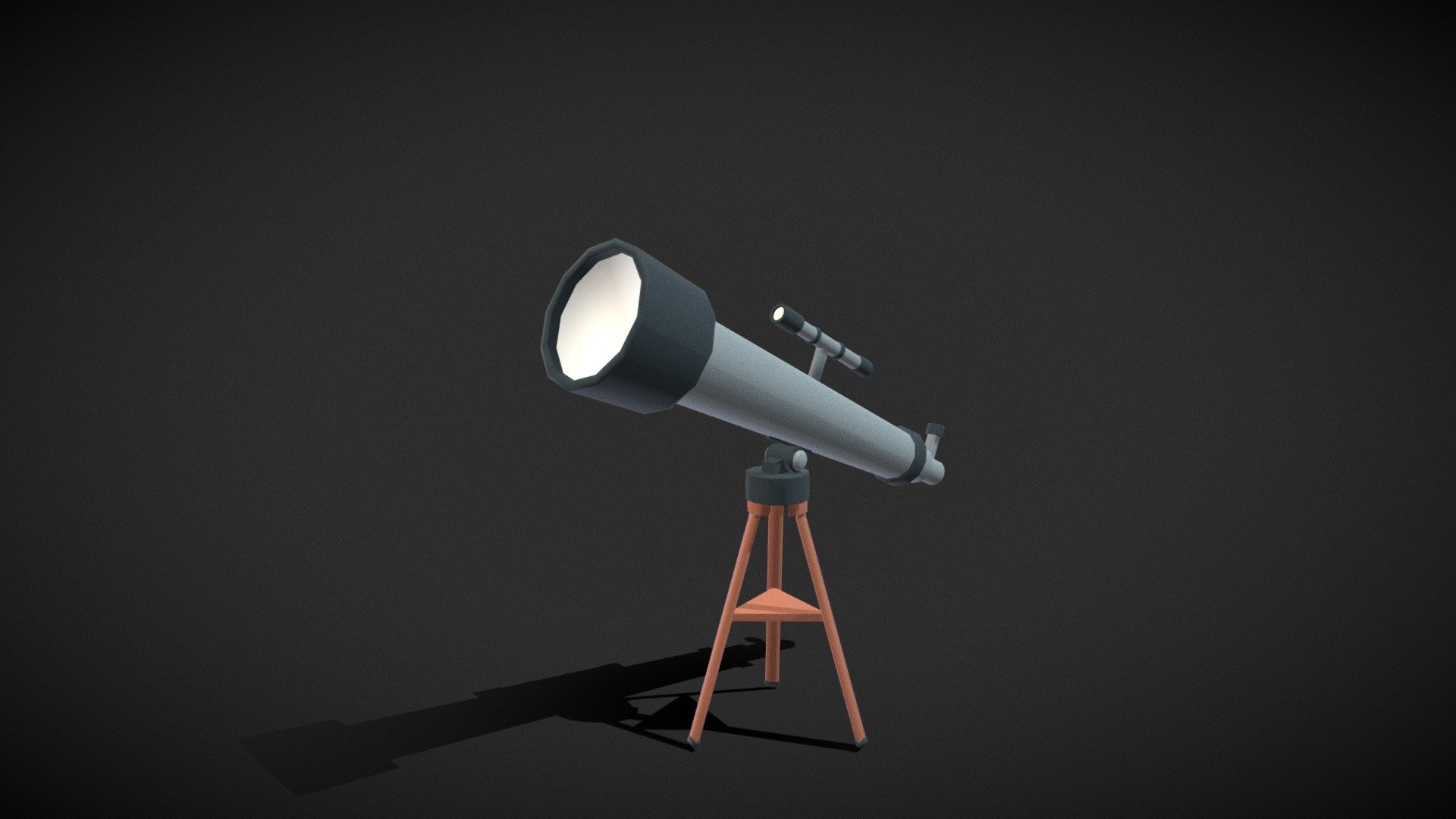 simple low poly telescope - Download Free 3D model by lupas (@ivan ...