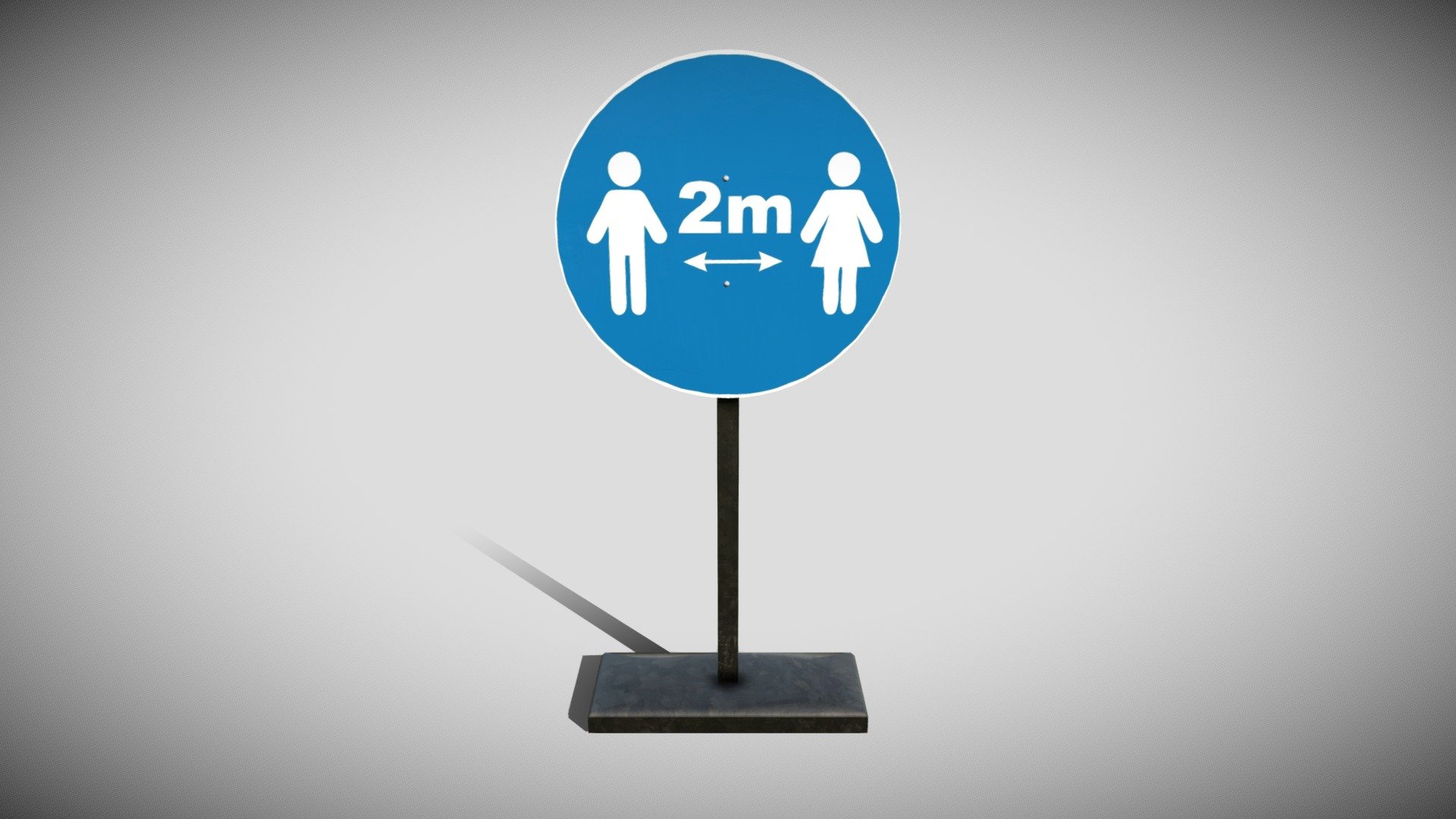 Social Distancing Signage - Buy Royalty Free 3D model by Simon T ...