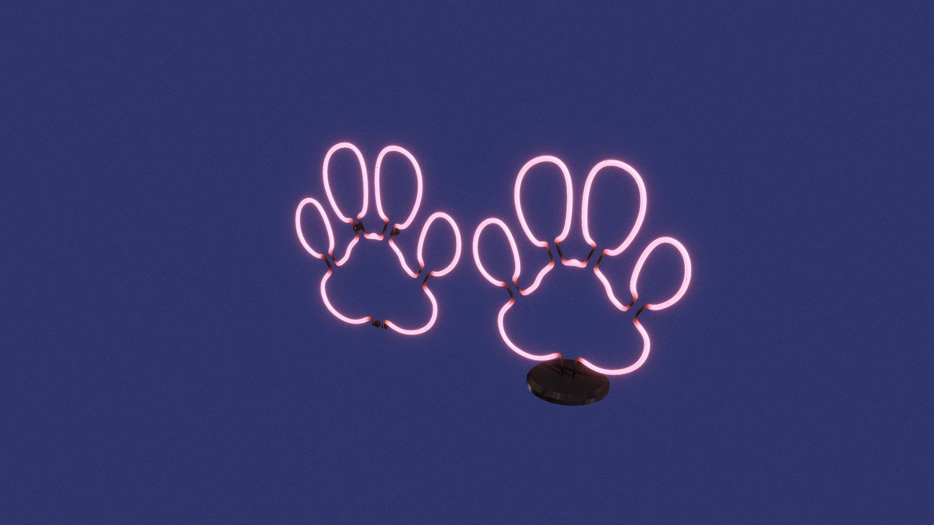Neon Paw Lights - 3D model by Tij (@tijwah) [0674ad6] - Sketchfab