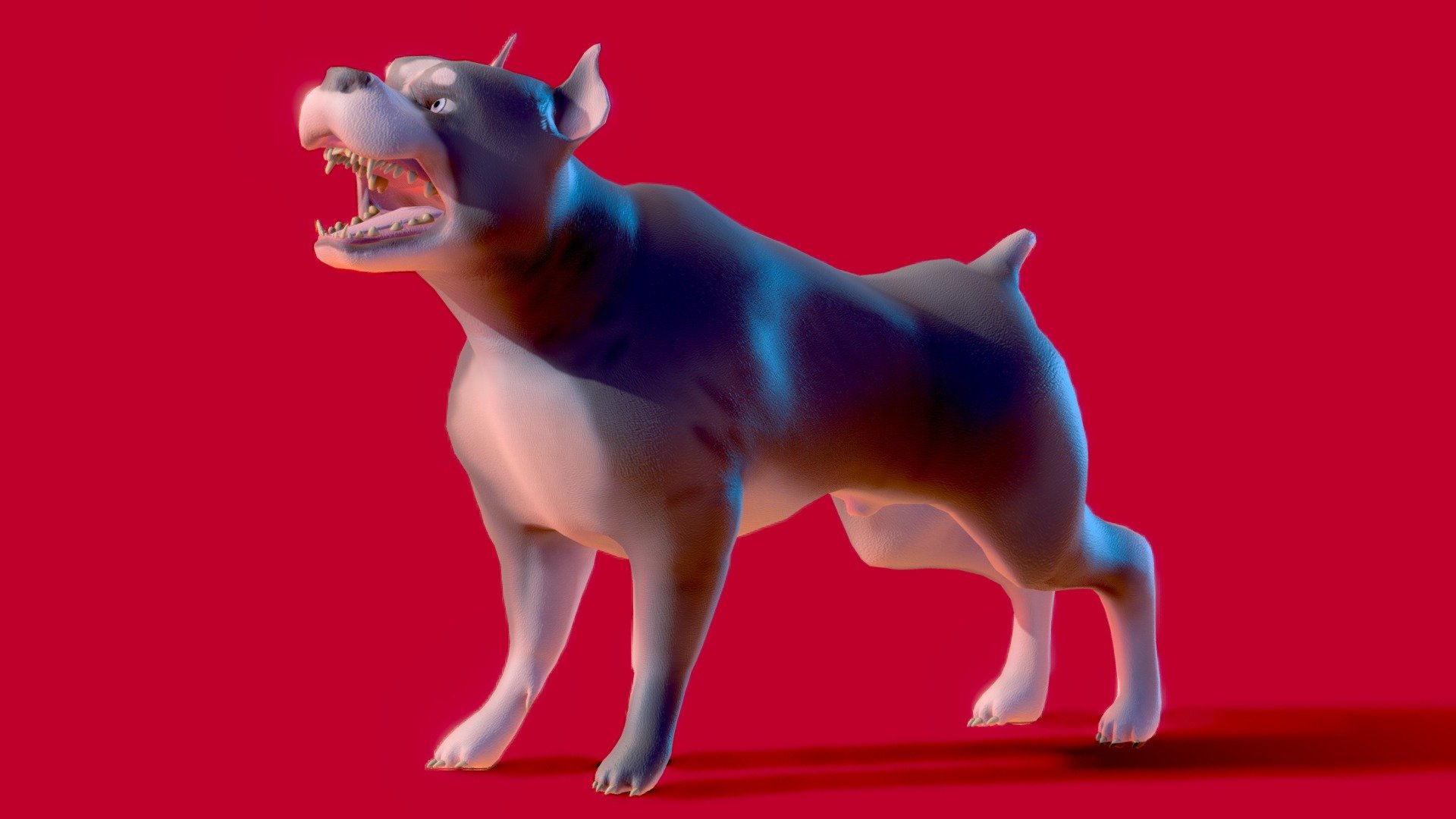 Low poly - Stylized dog - Pitbull - Buy Royalty Free 3D model by ...