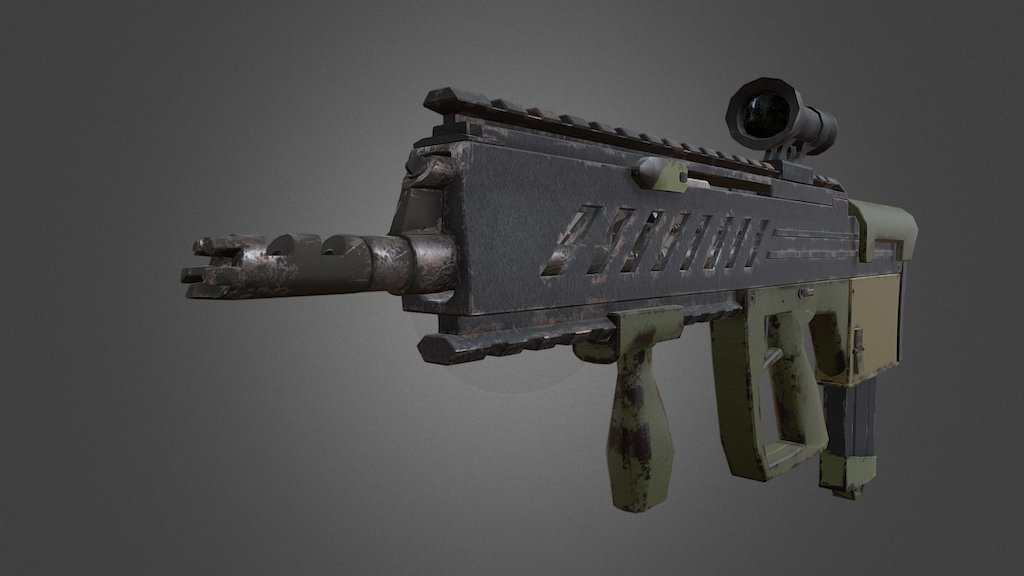 Bullpup Rifle - 3D model by Adam Ainsworth (@AinsworthAdam) [0679164 ...