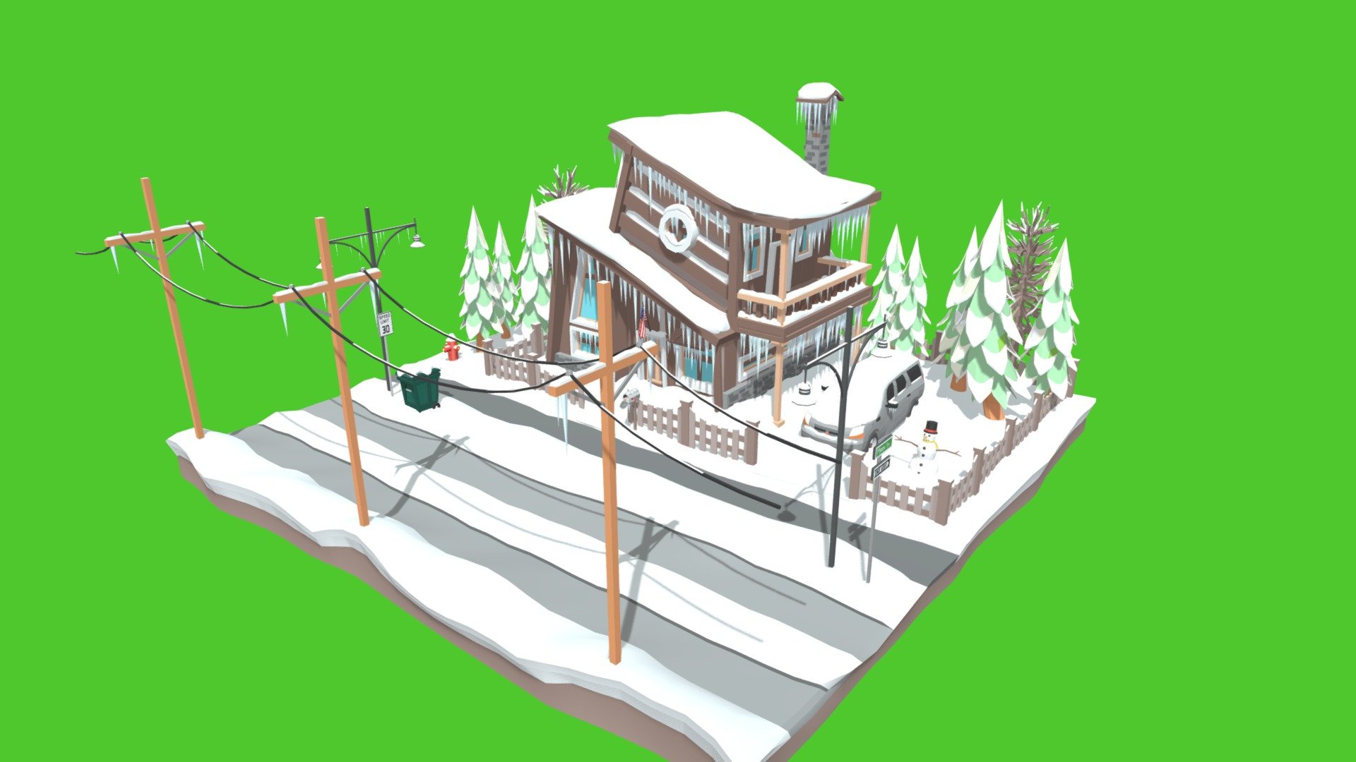 low_poly_winter_scene - Download Free 3D model by ap-school [0679286 ...