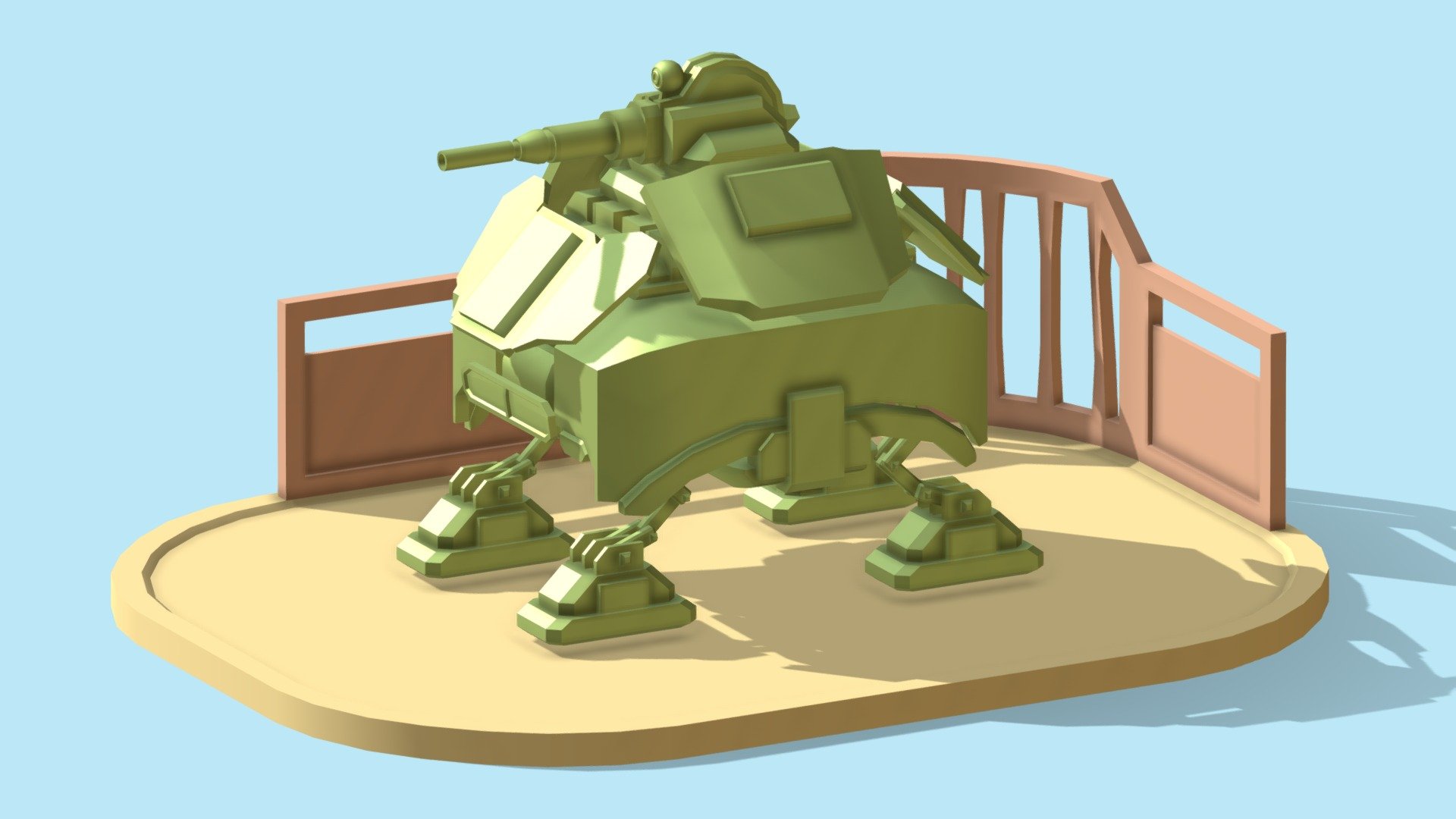 Walking Tank HM Modelling Exercise - 3D model by Lite [067a73a] - Sketchfab