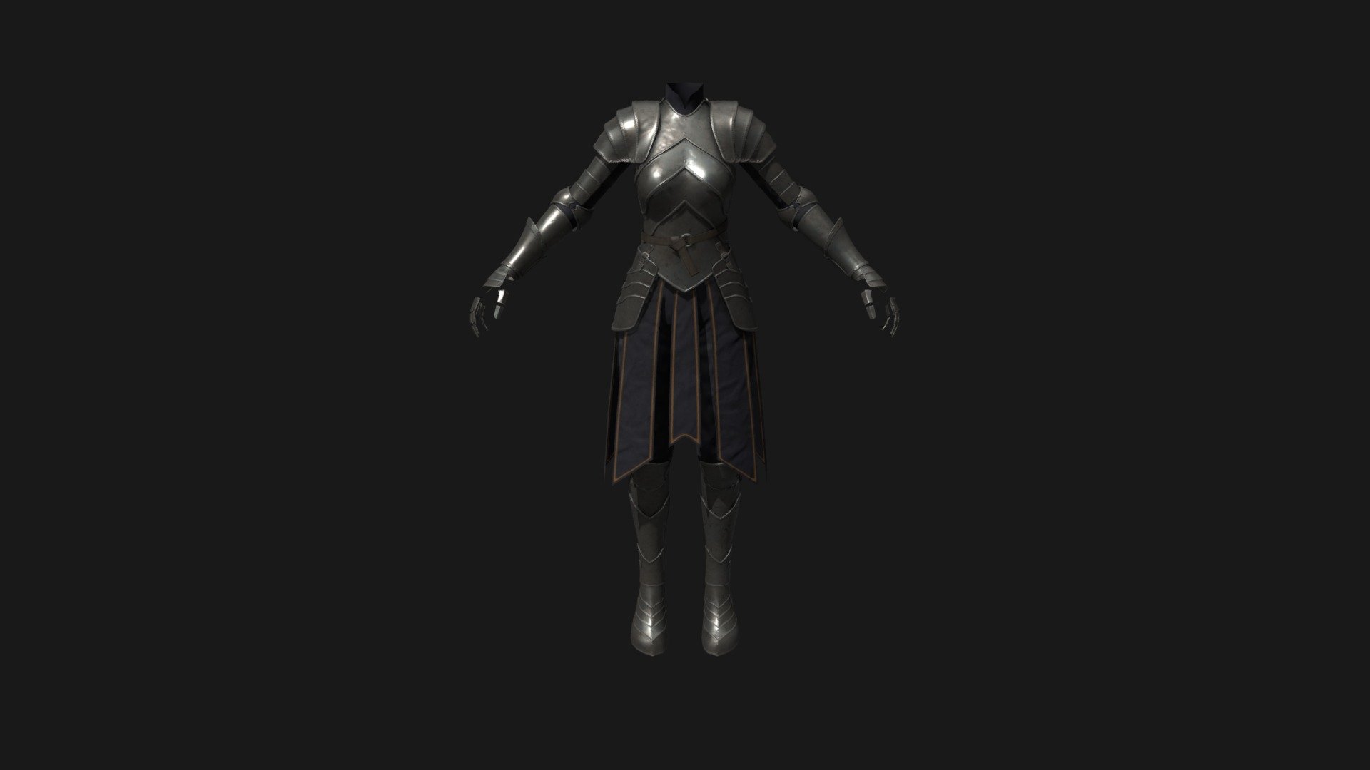 Procedural female armor test 10 - Download Free 3D model by ghostnoface ...