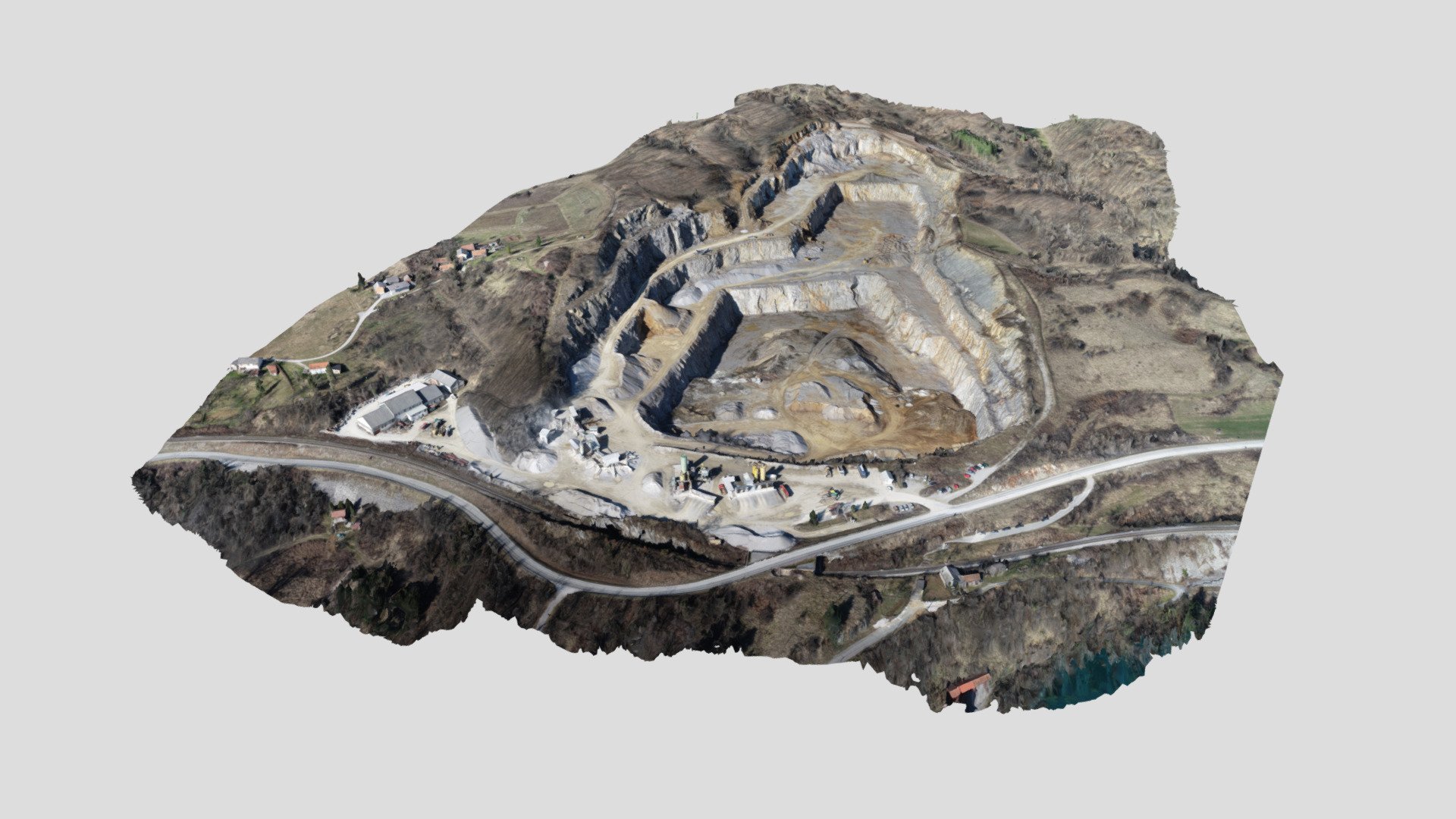 Gornji Zvečaj quarry - 3D model by GEO-KOM D.O.O. (@geo-kom) [067c2ca ...