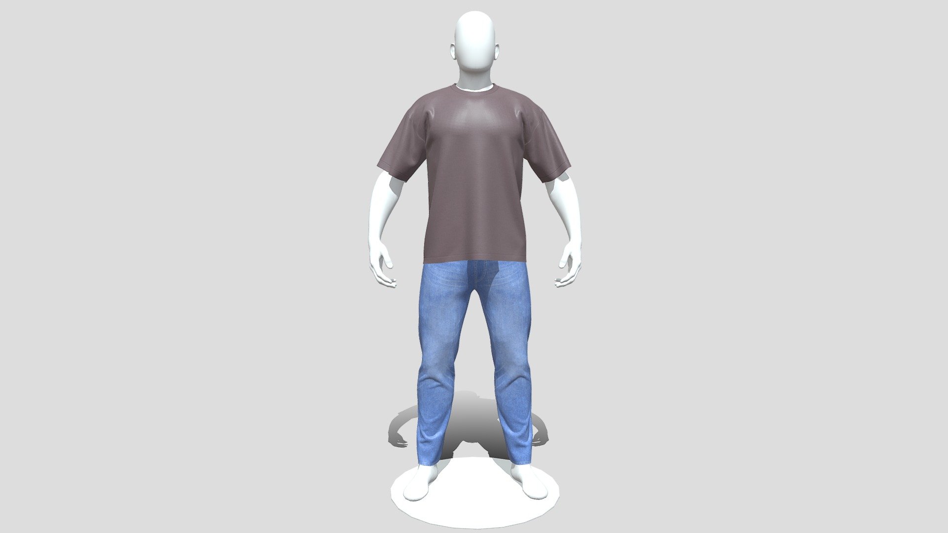 Denim Pants with Oversized - Tee - 3D model by DrapeDesigns (@drape23 ...