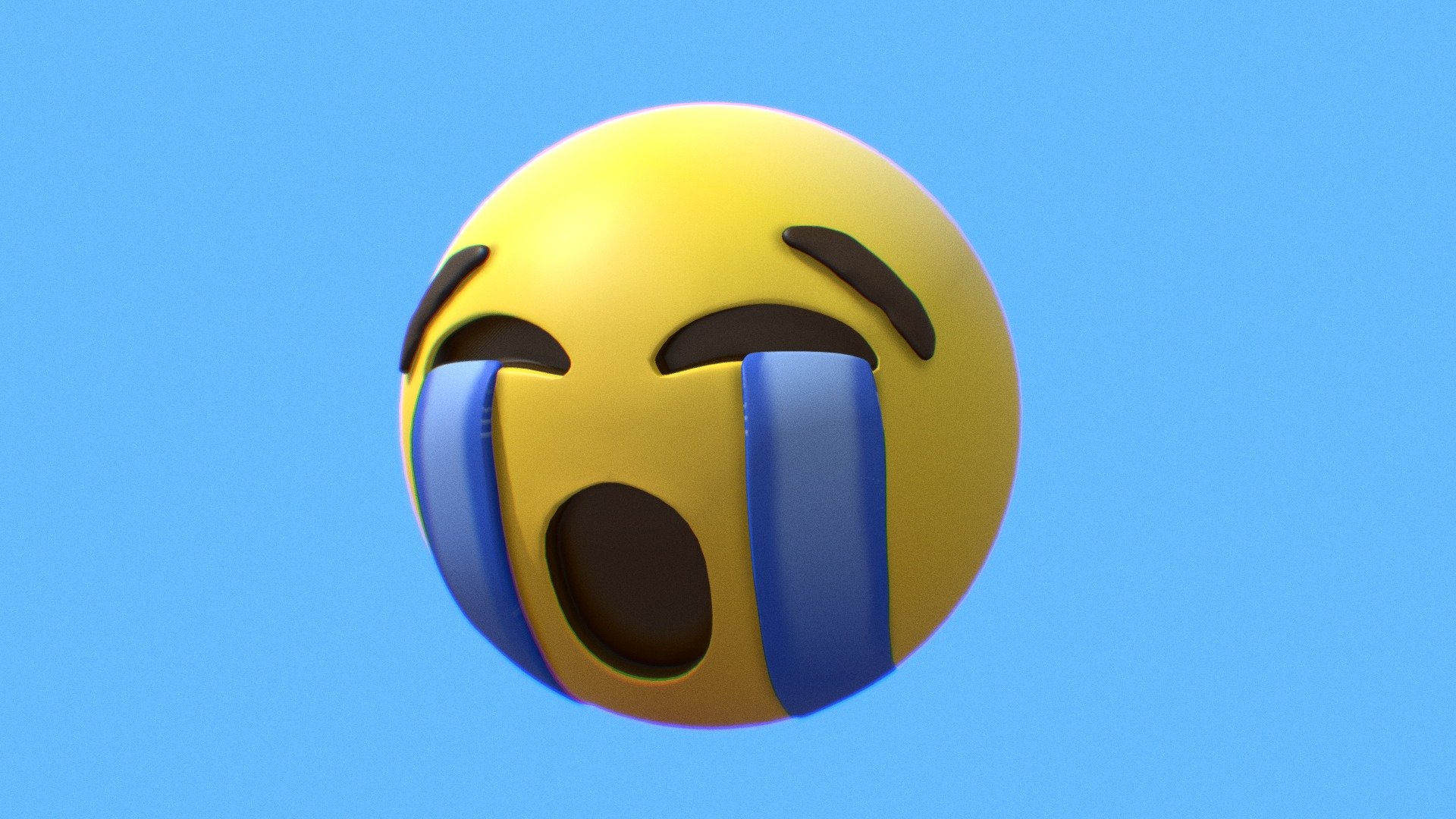 emoji sad or weep cartoon - Download Free 3D model by 3dblender_bms ...