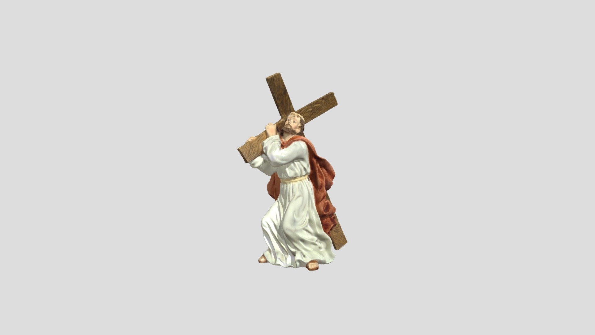 Figure of jesus carrying the cross - 3D model by Aberdeen City ...
