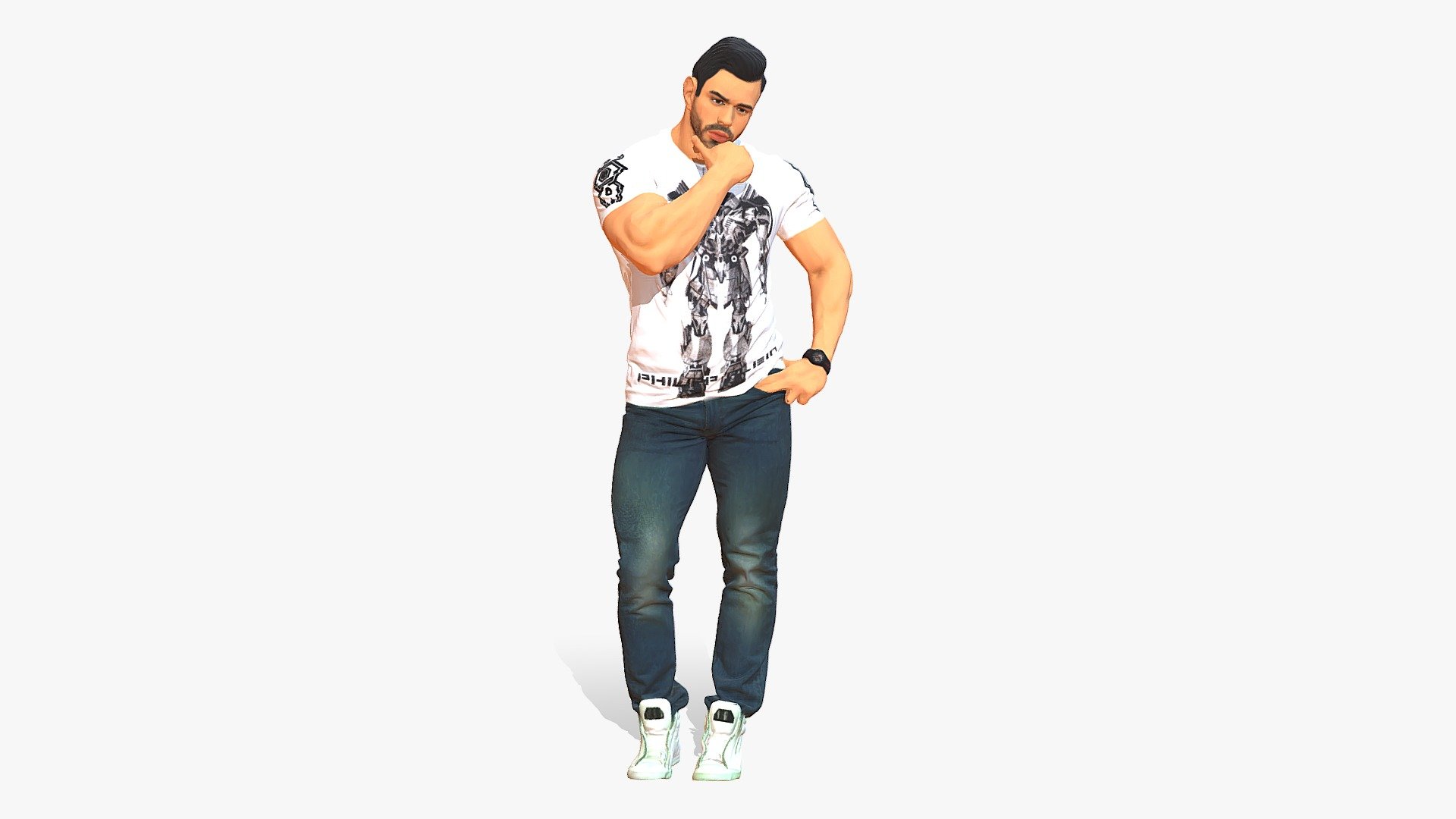 Man in pose 0117 - 3D model by 3DFarm [0687e59] - Sketchfab