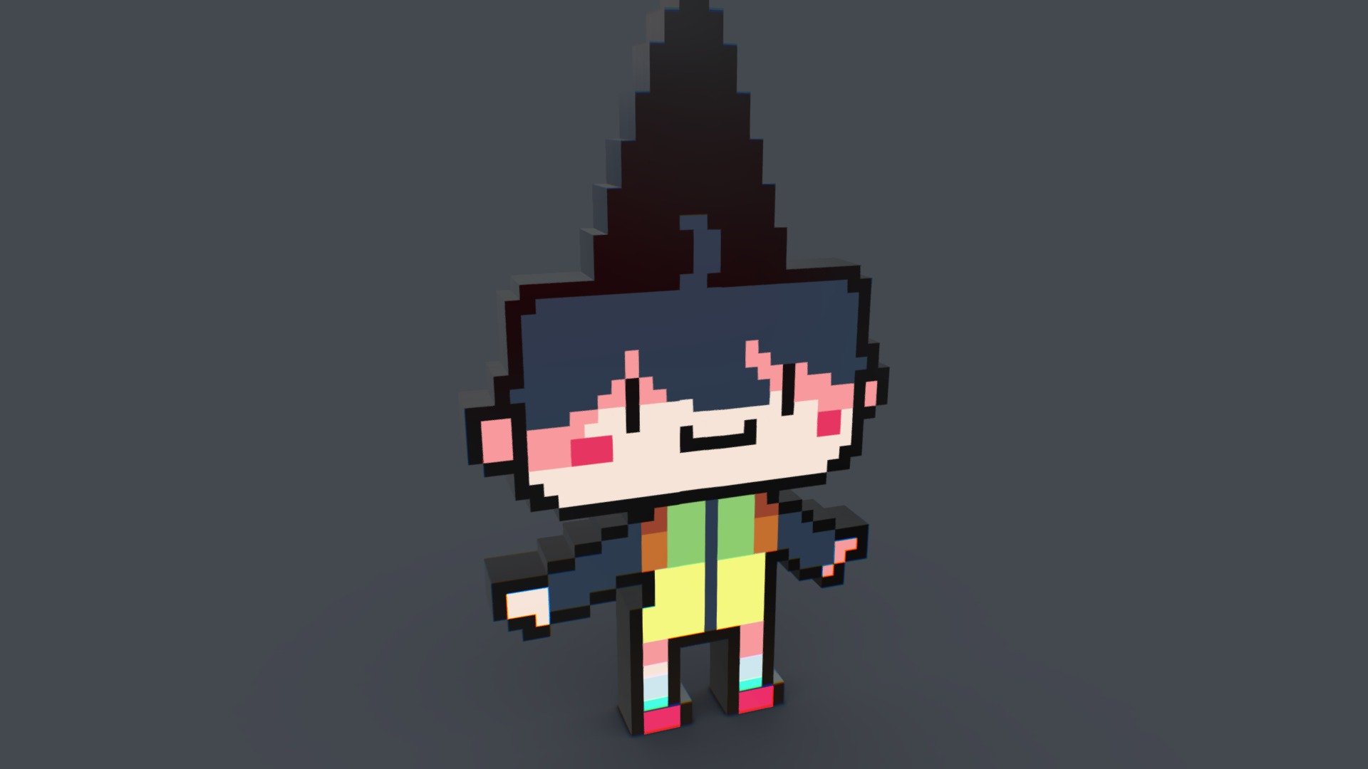 Pixel Kid - Test - 3D model by kaitocs [0688f8c] - Sketchfab