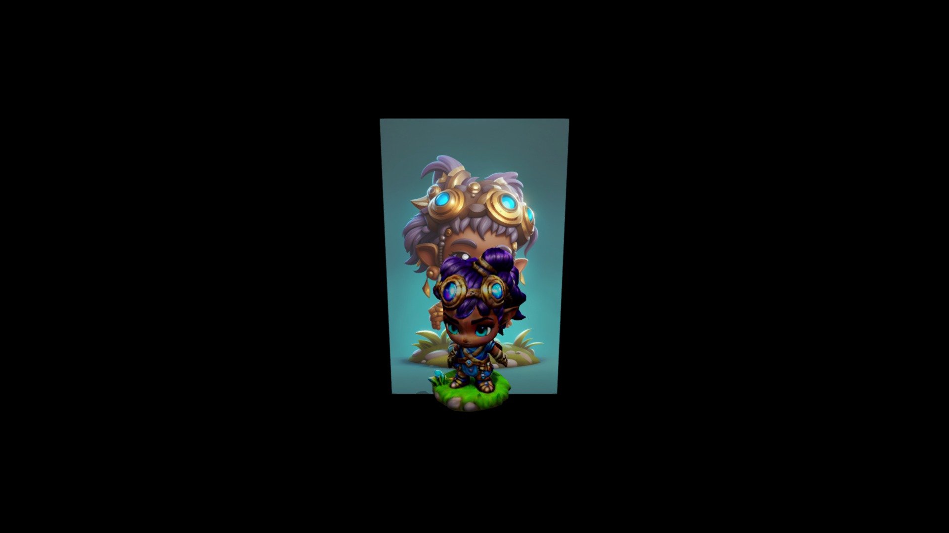 "Chibi-style illustration of a fantasy characte - Download Free 3D ...
