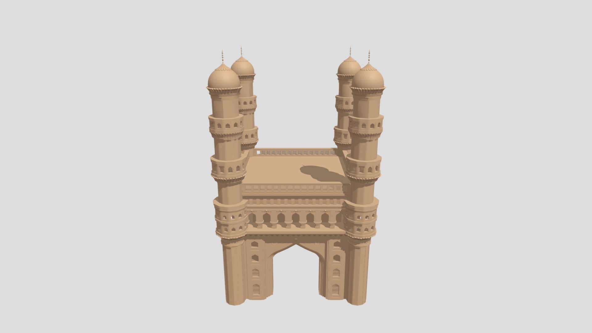 Charminar 3d Model - 3D model by CG-3D-HUB [068f794] - Sketchfab
