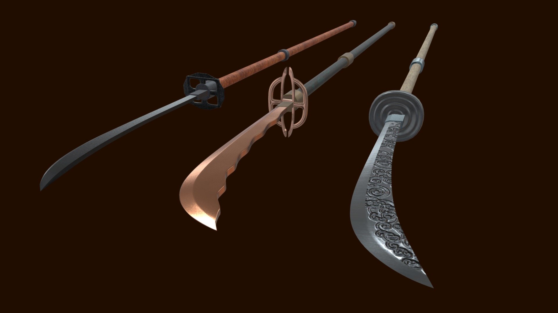 Naginata Set - 3D model by Yiorgos Bereveskos (@ybereves) [0692853 ...