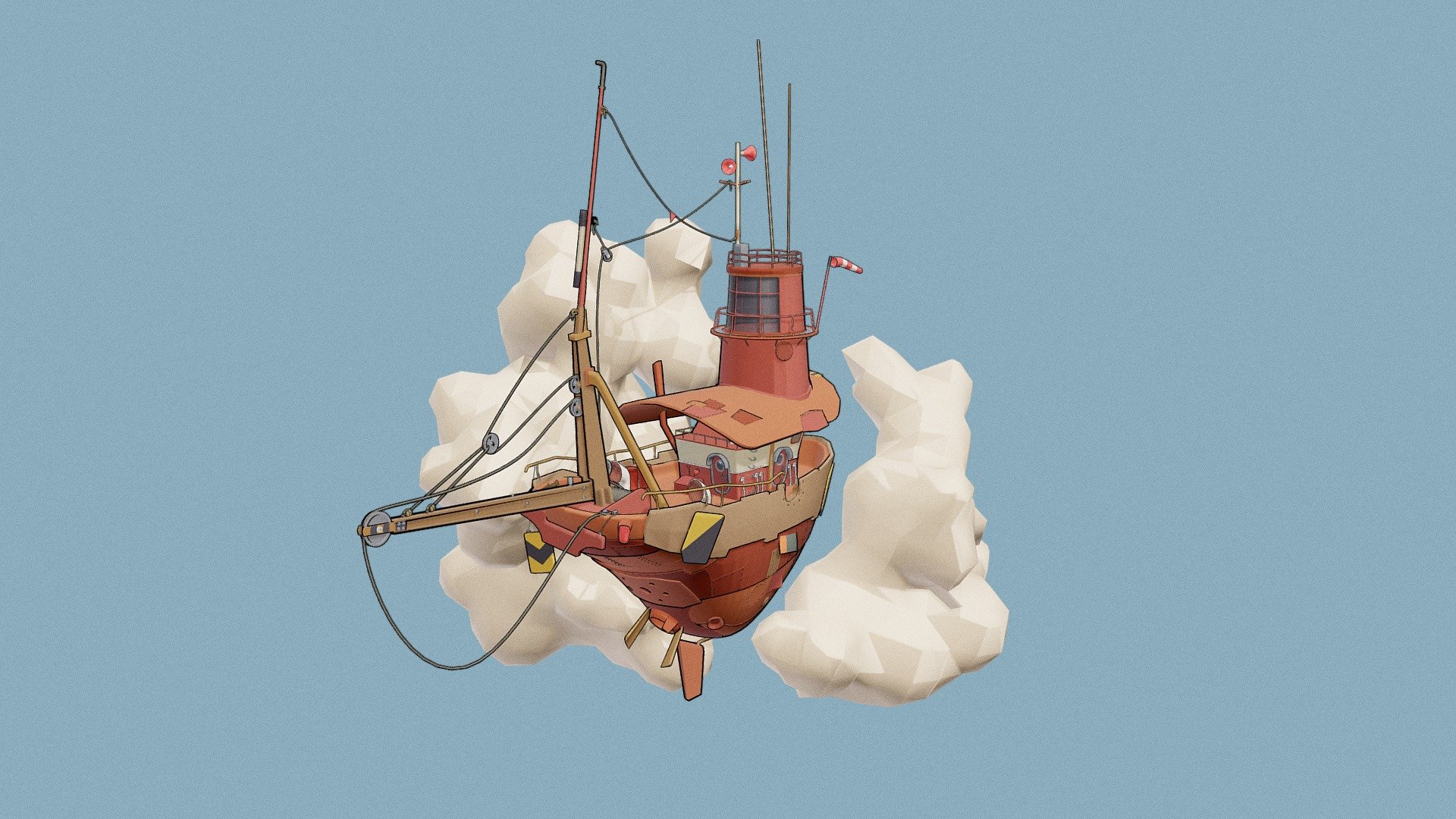 Flying cargo ship - 3D model by RisiMidn [069304a] - Sketchfab