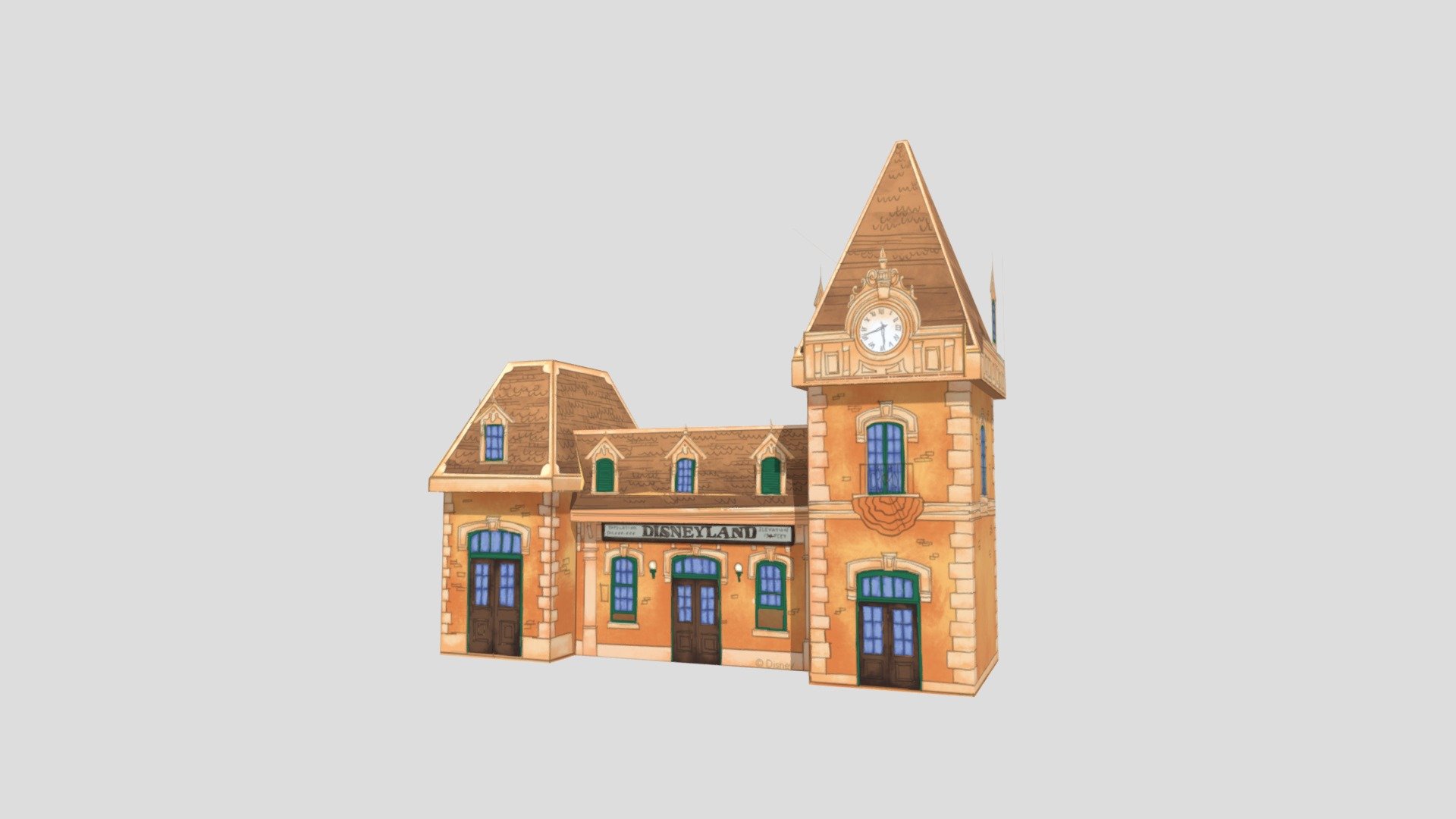 Disneyland Main Street Station - 3D model by pixeldog4ever [069326e ...